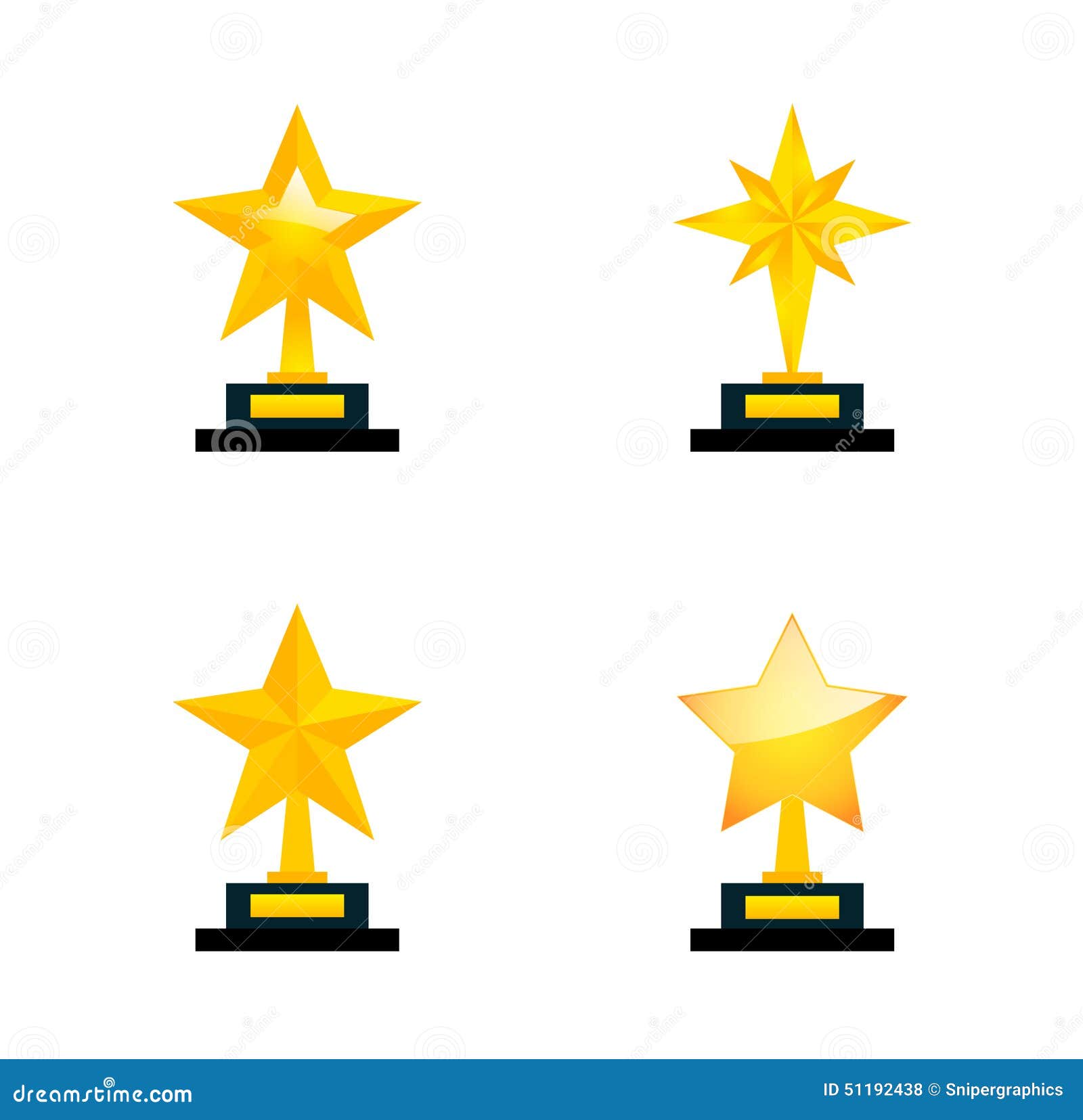 Star Awards Vector Illustration Stock Vector - Illustration of review ...