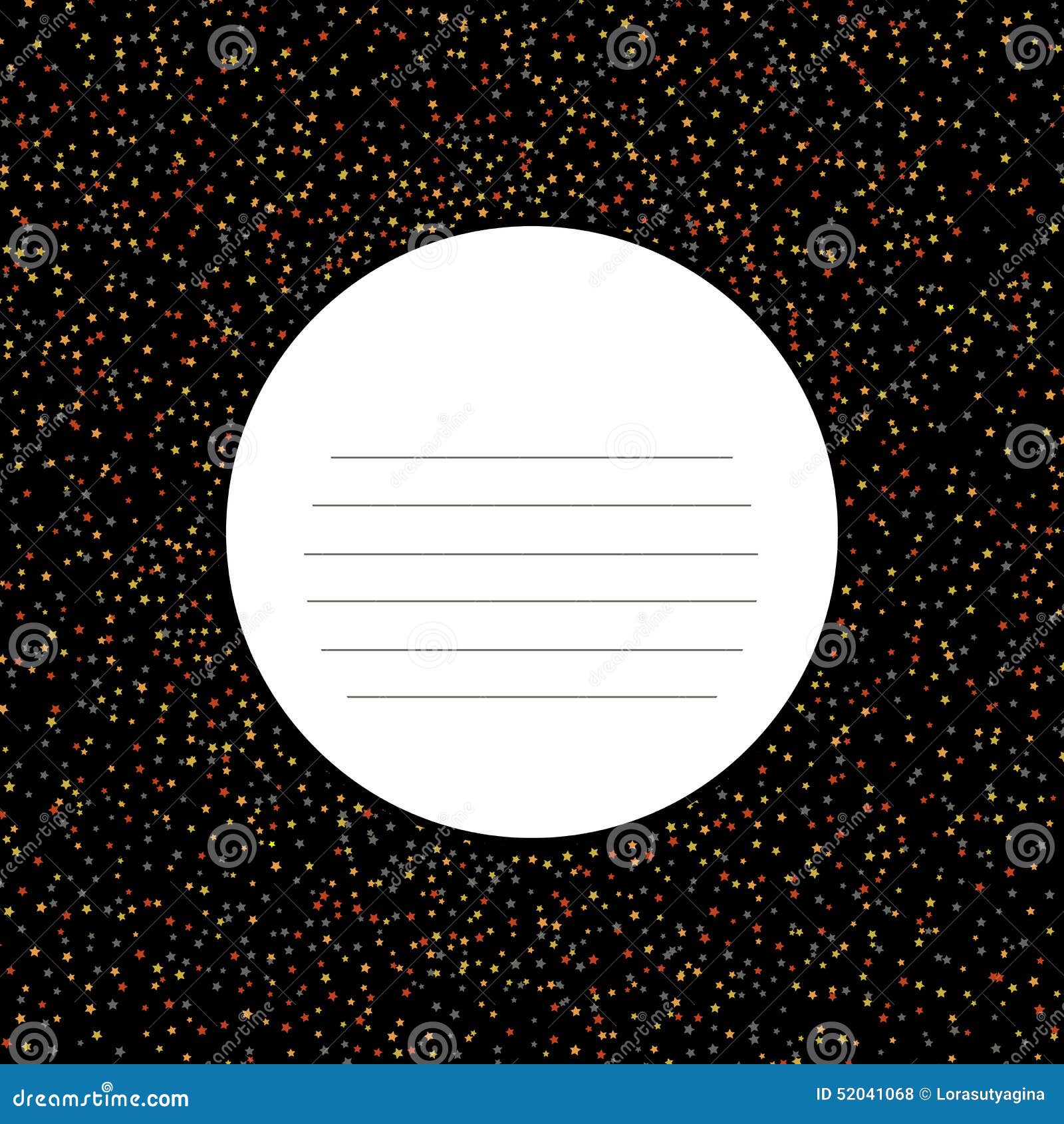 Star Background Card. Text Frame with Scattered Tiny Stars Stock Vector ...