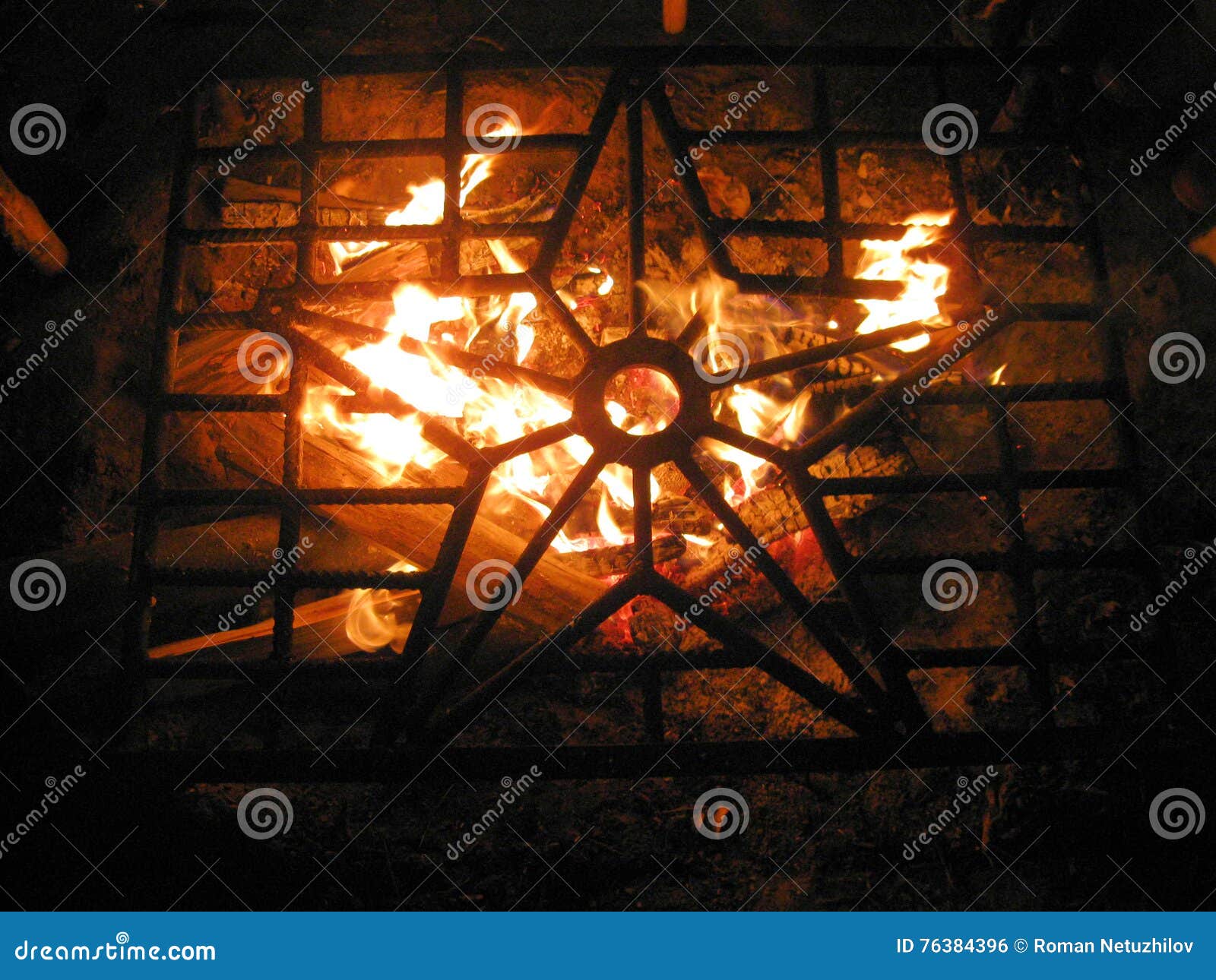 Star on a Background of Fire Stock Photo - Image of energy, frame: 76384396