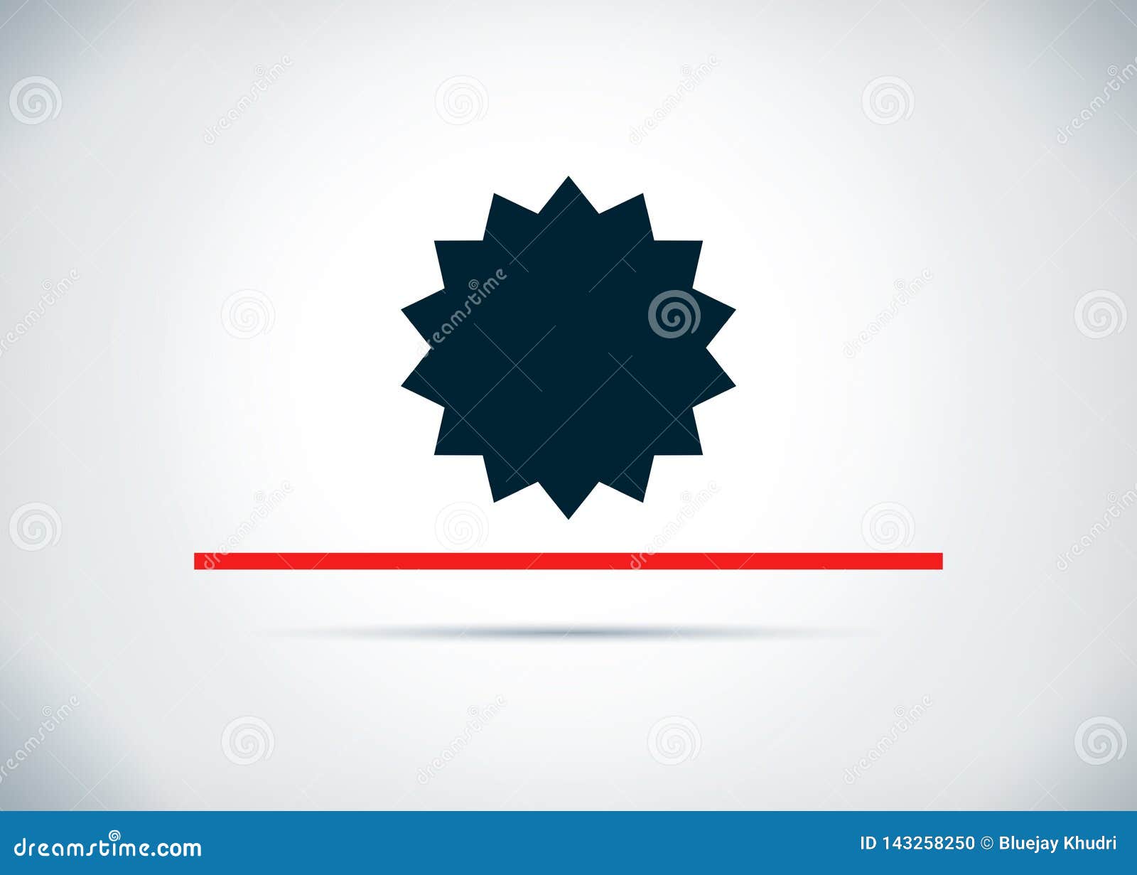 Star Badge Icon Abstract Flat Background Design Illustration Stock ...