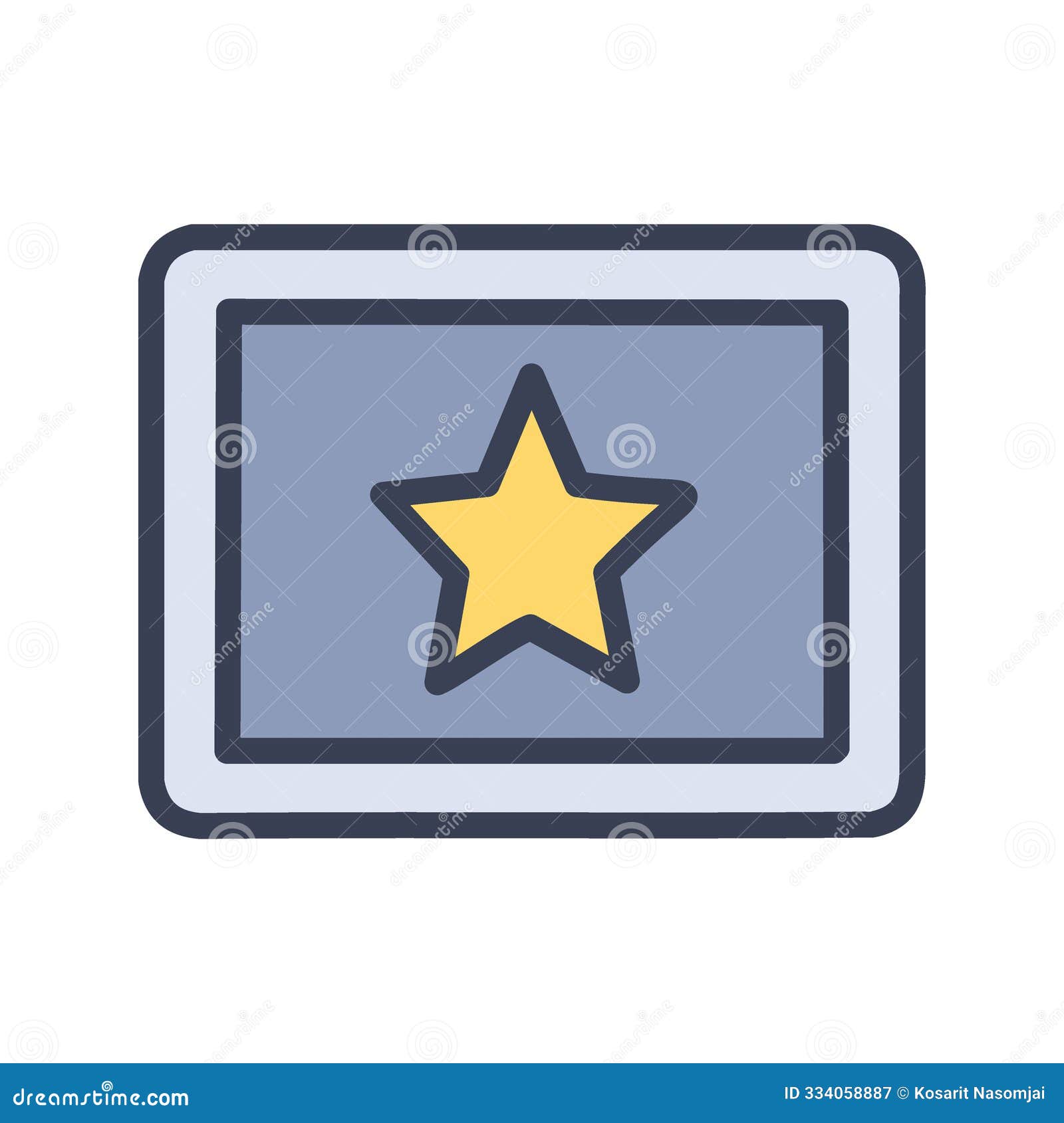 Star Badge Icon. a Simple Icon Depicting a Star Inside a Frame ...