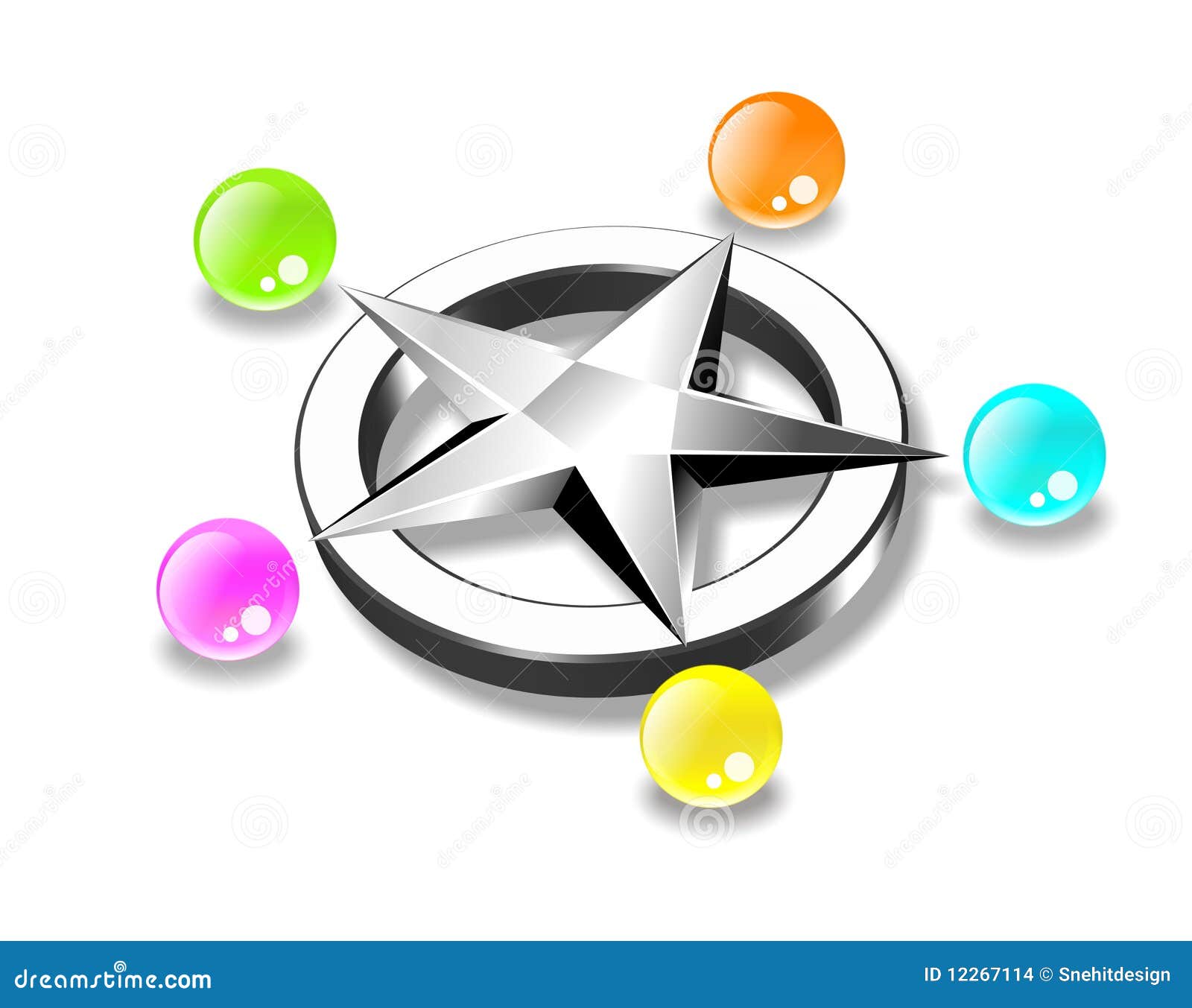 Star and balls stock illustration. Illustration of gambling - 12267114