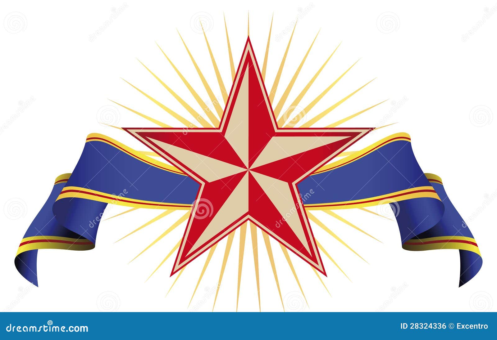 Star Banner stock vector. Illustration of ribbon, memorial - 28324336