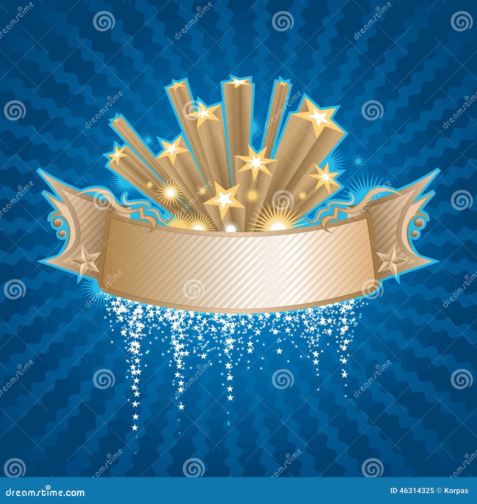 Star banner stock vector. Illustration of brown, star - 46314325