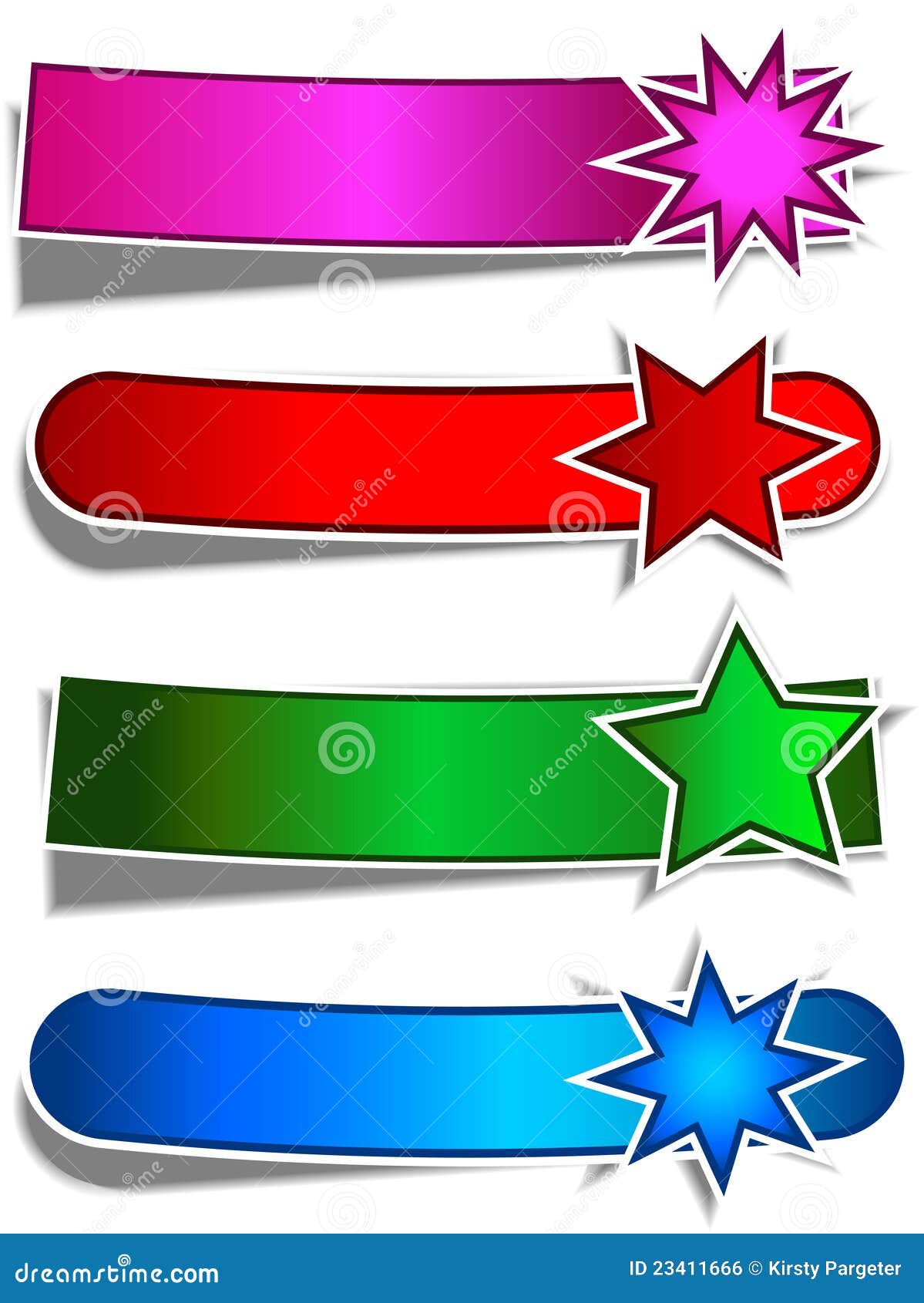 Star banners stock vector. Illustration of shapes, colour - 23411666