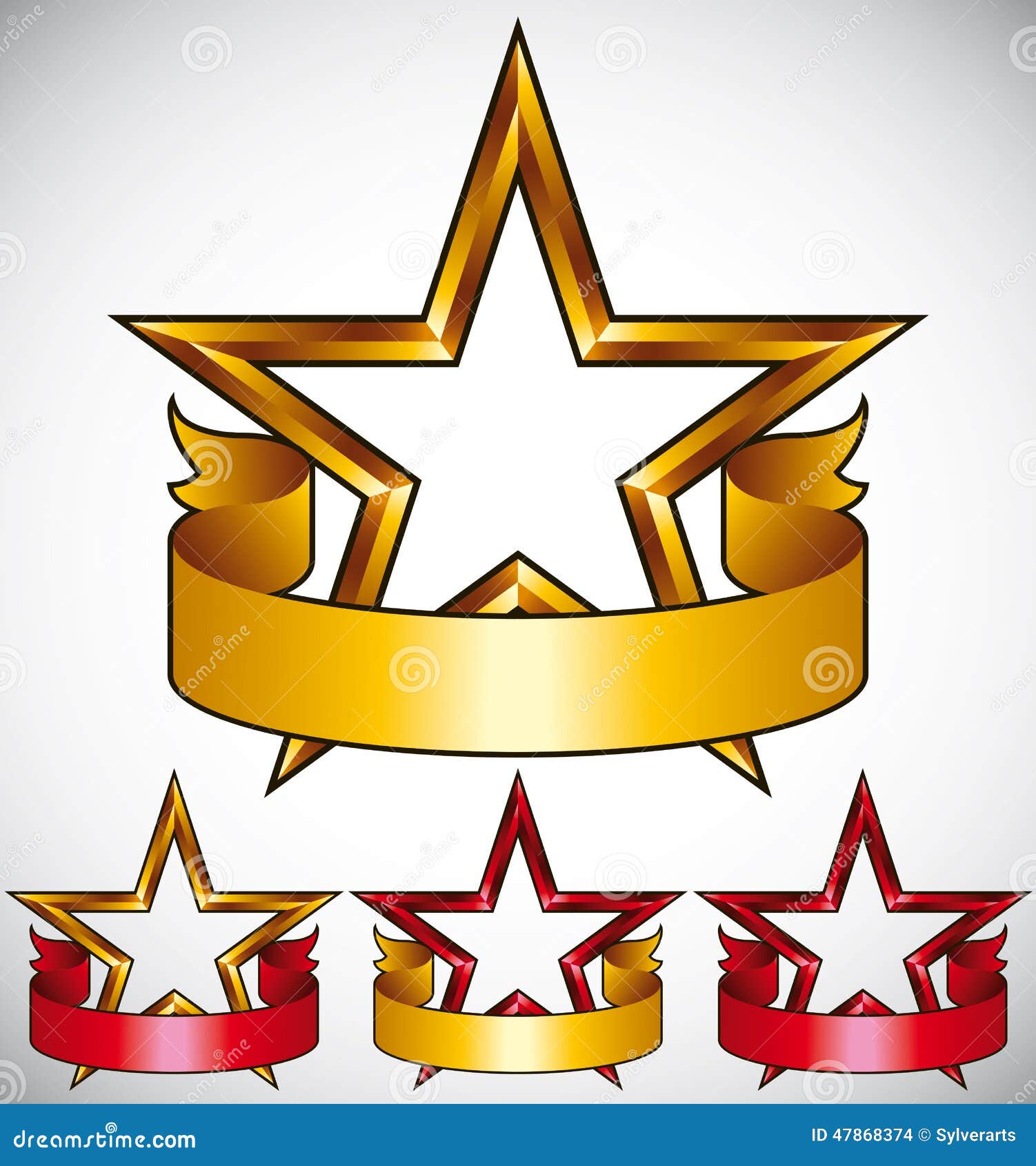 Star banners. stock vector. Illustration of rating, business - 47868374