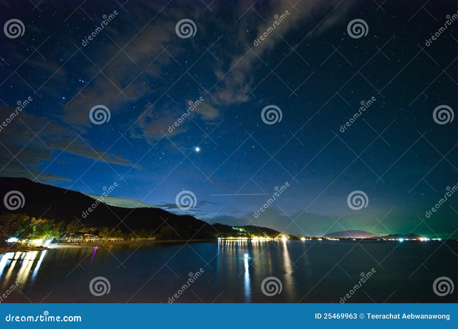 Star on the beach stock image. Image of nightscape, astrophotography ...