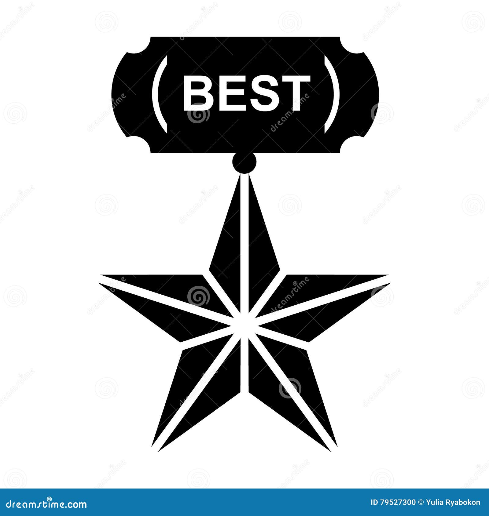 Star for Best Icon, Simple Style Stock Vector - Illustration of emblem ...