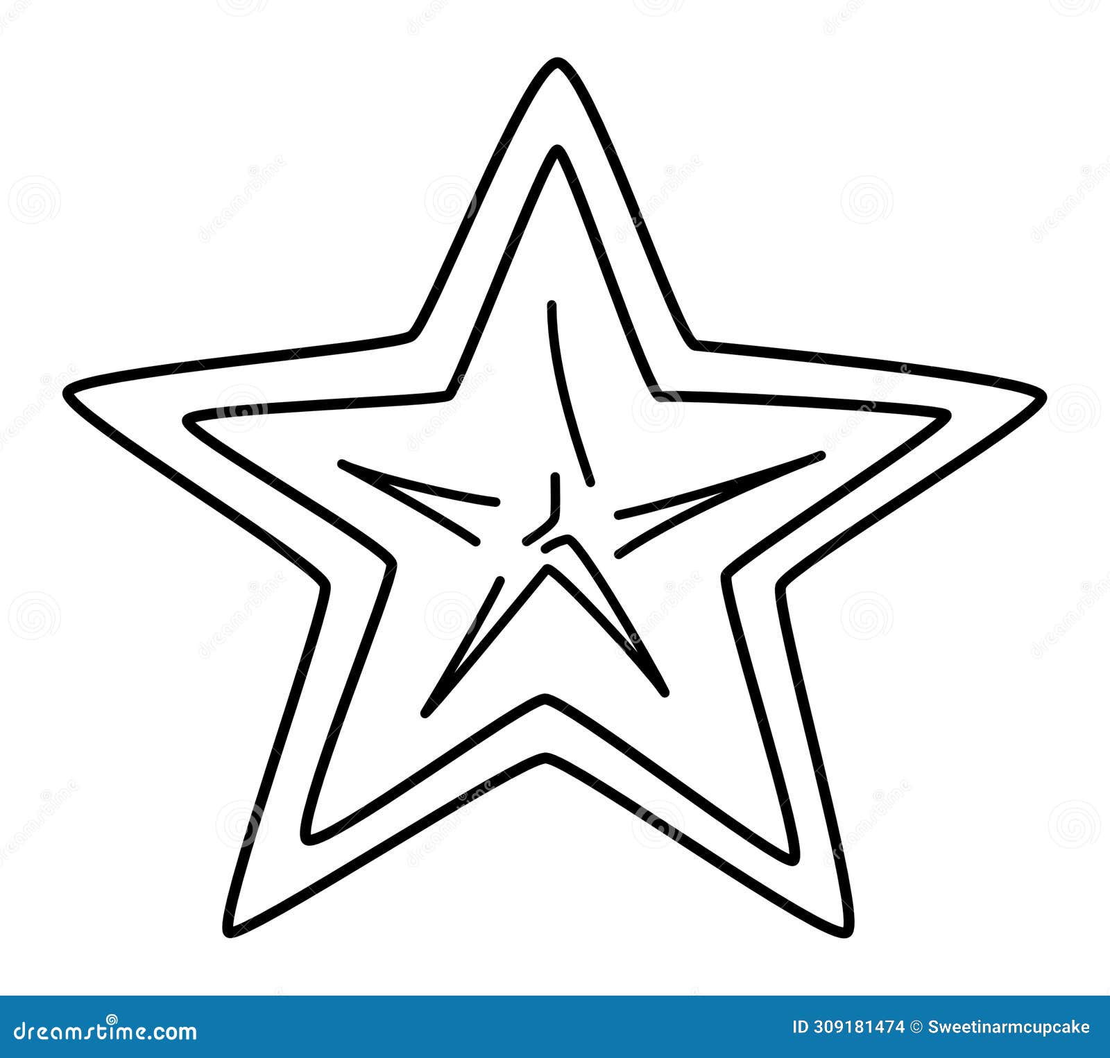 Star - Black and White Shapes Vector Stock Vector - Illustration of ...