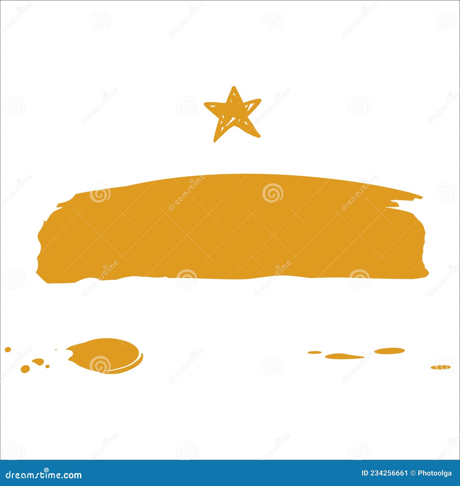 Star Blob Splash Banner. Beige Vector Illustration Stock Vector ...