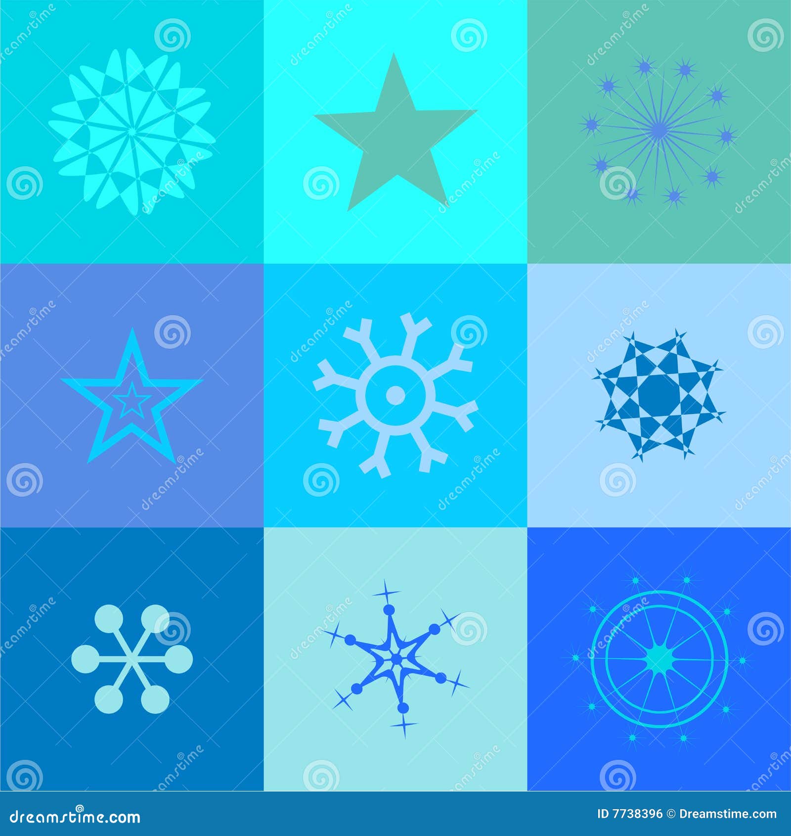 Star blocks stock vector. Illustration of blue, winter - 7738396