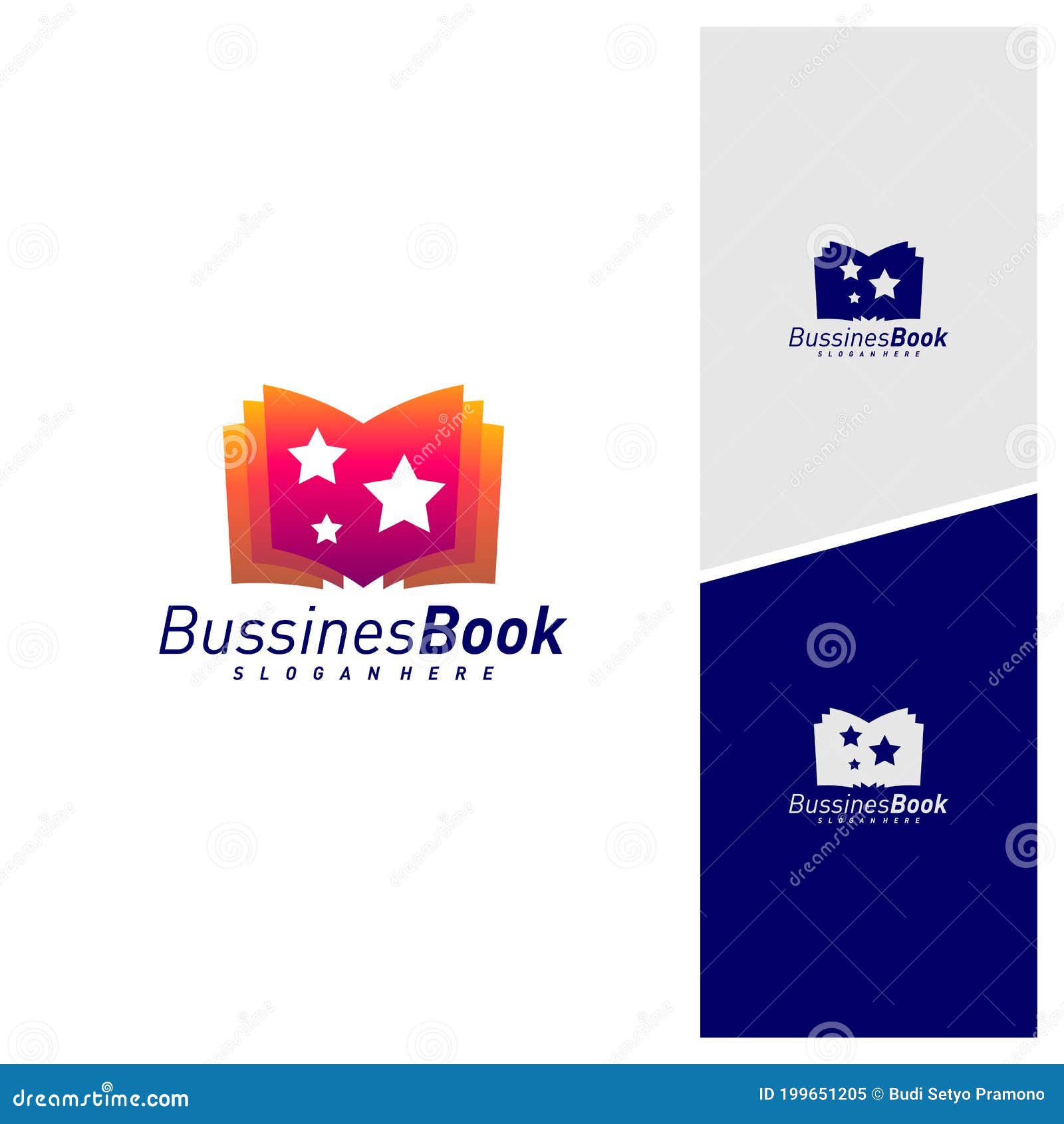 Star Book Logo Design Vector Template, Illustration Book Design Concept ...