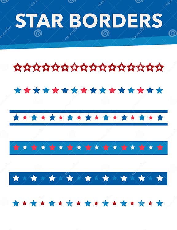 Star Borders stock vector. Illustration of border, patriotic - 59314977