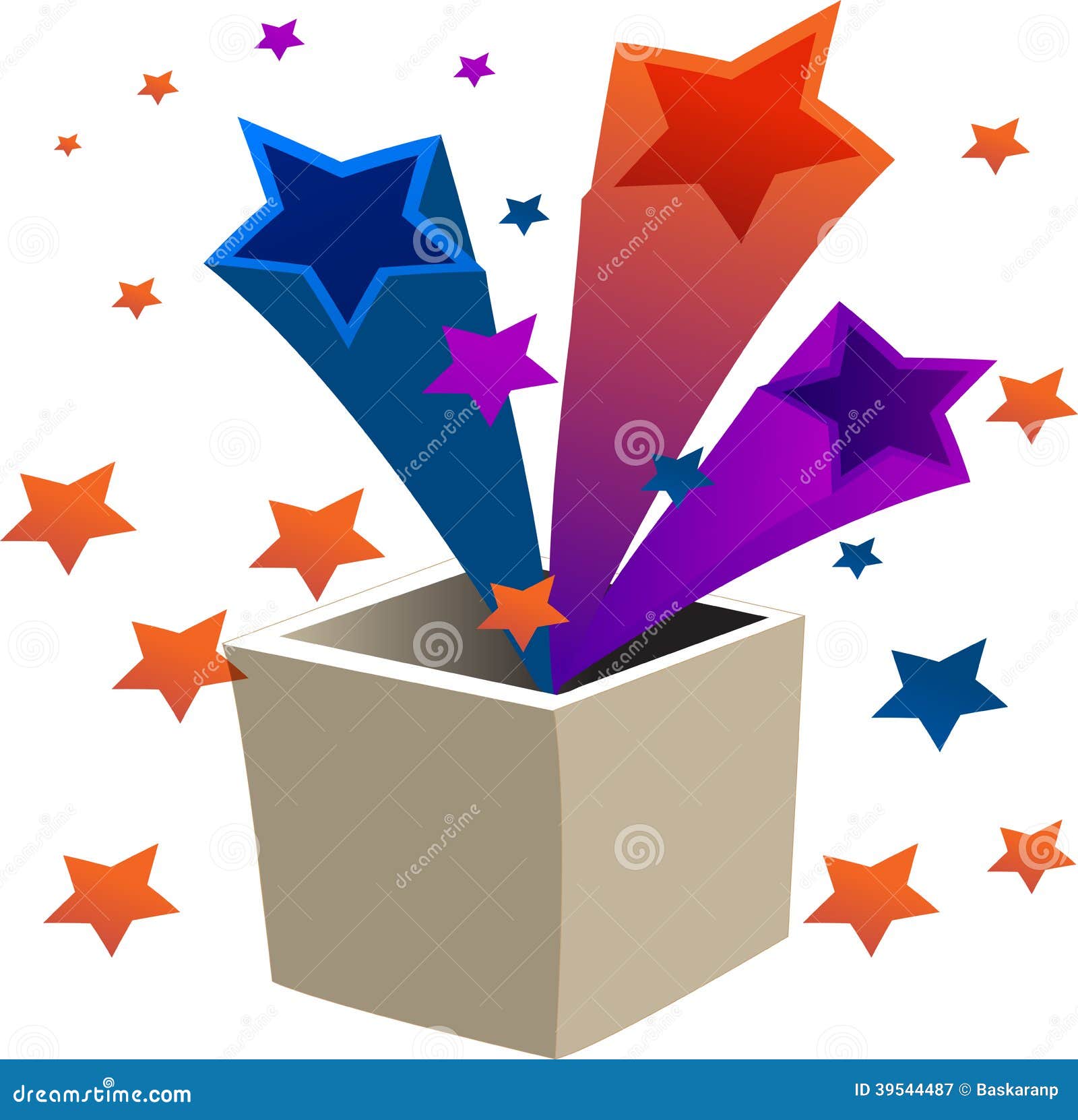 Star Box stock vector. Illustration of isolated, stars - 39544487