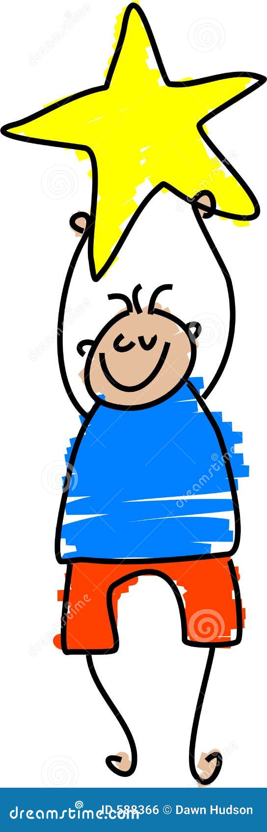 Star boy stock illustration. Illustration of dreams, children - 588366