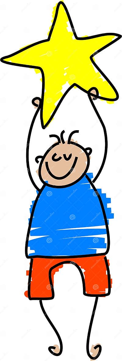 Star boy stock illustration. Illustration of dreams, children - 588366