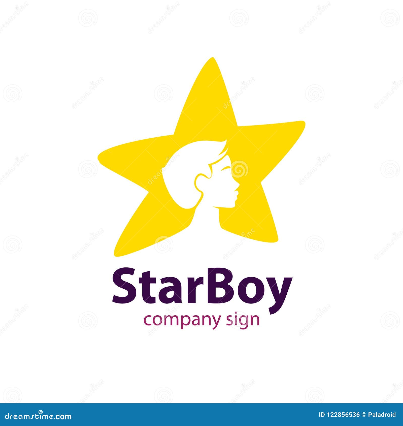 Star Boy Logo for Children`s Institution Stock Vector - Illustration of ...