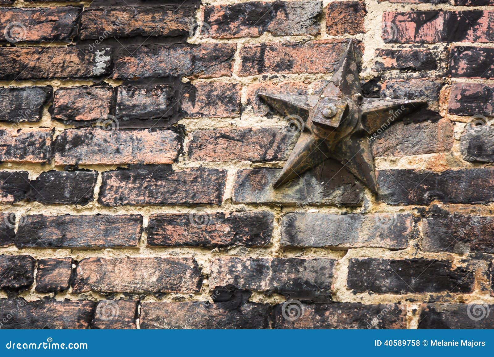 Star on Brick Wall stock photo. Image of wall, star, metal - 40589758