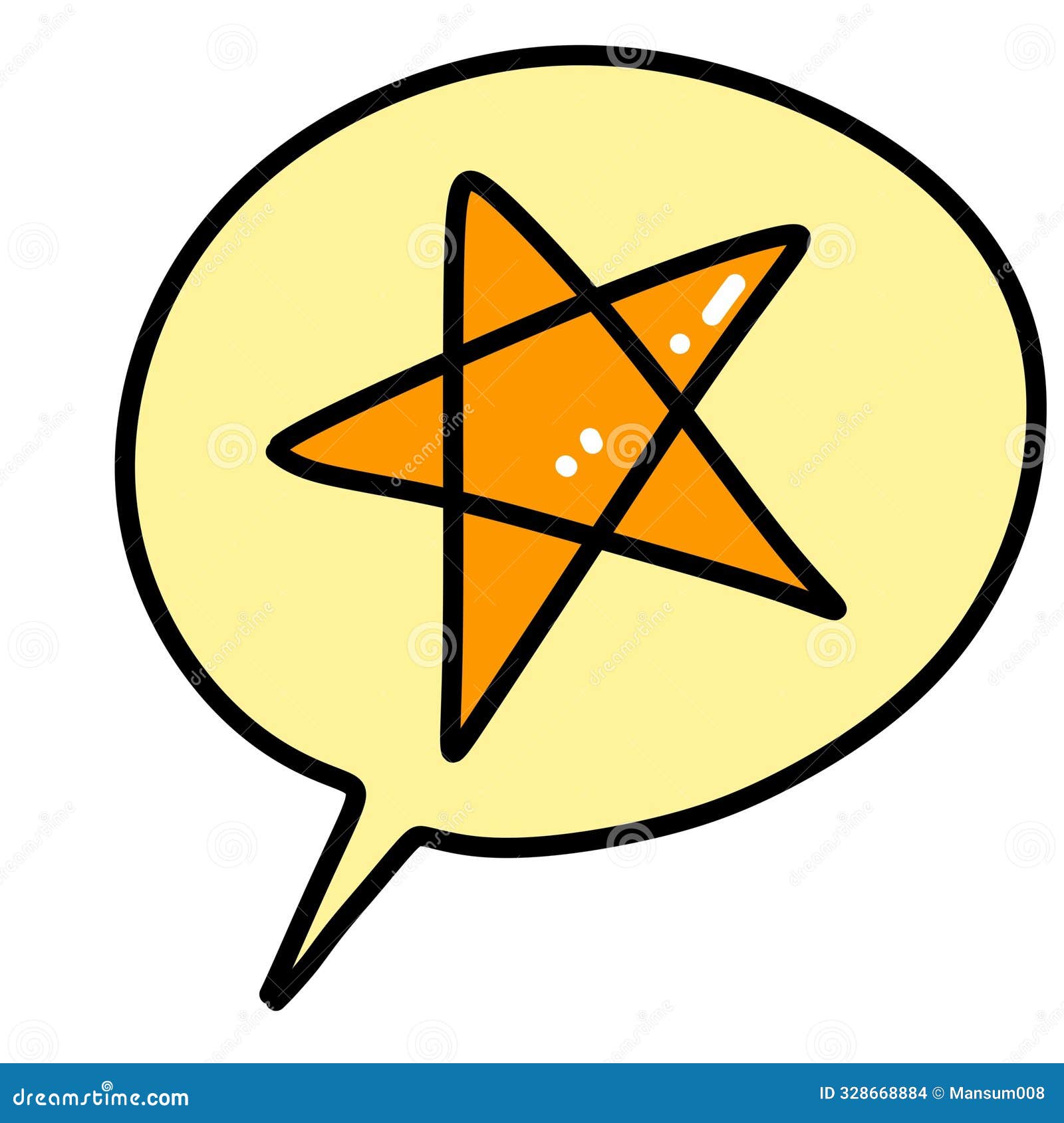 Star Bubble Cartoon Illustration Graphic Design Stock Illustration ...