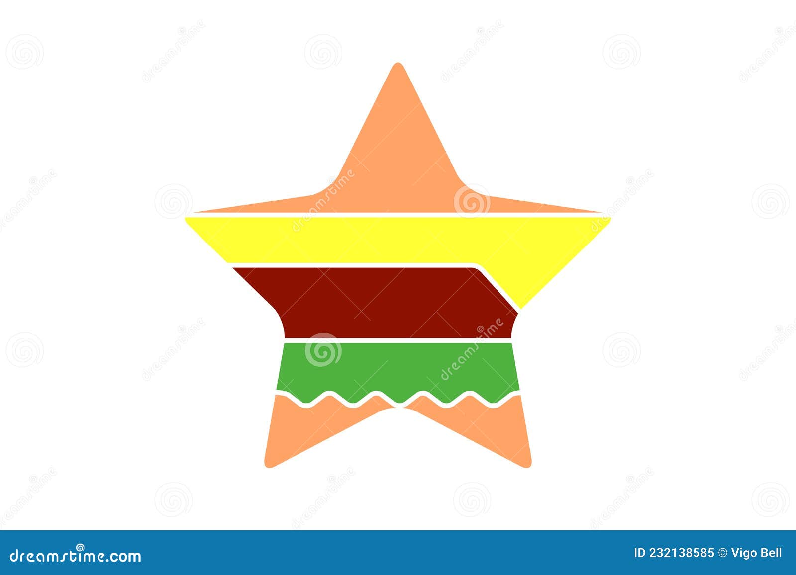 Star burger stock vector. Illustration of hamburger - 232138585