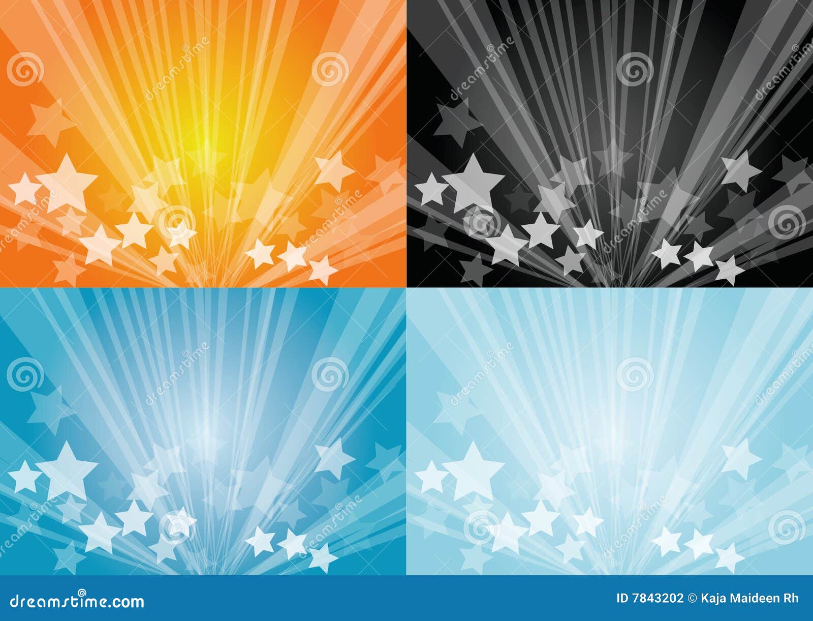 Star burst backgrounds stock illustration. Illustration of four - 7843202