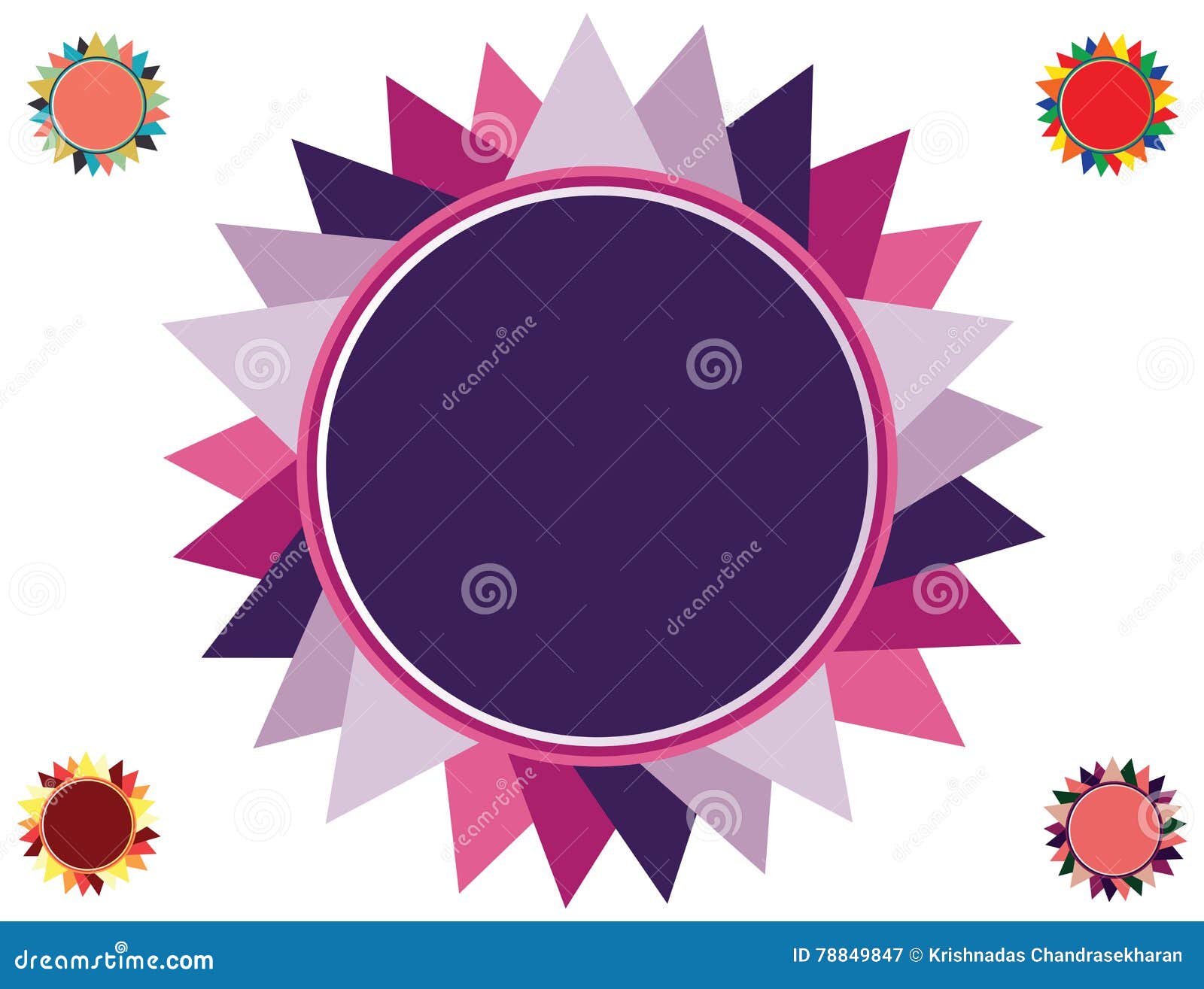 Star Burst Colorful Blank Space Icon Banner Shape for Bac Stock Vector ...