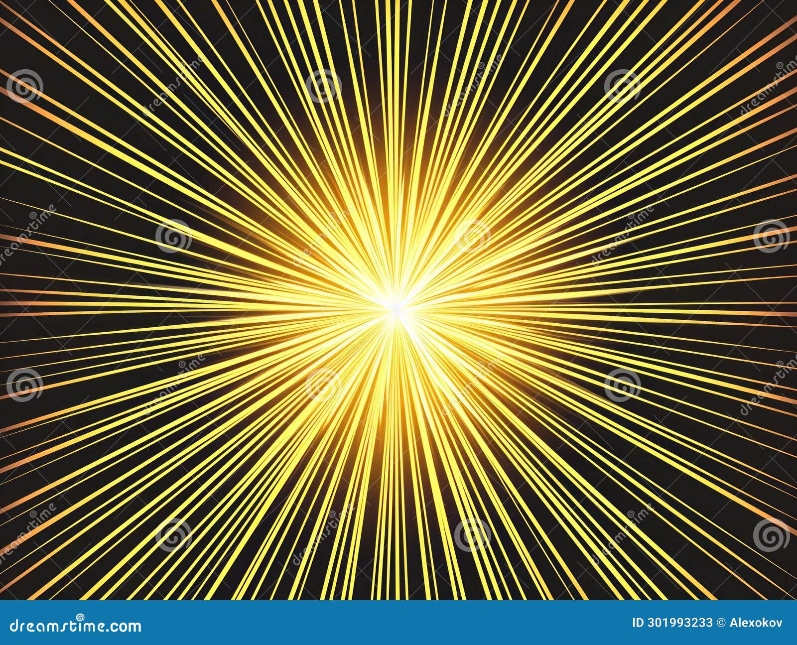 Star Burst with Rays of Light. Radiating from the Center of the Rays ...