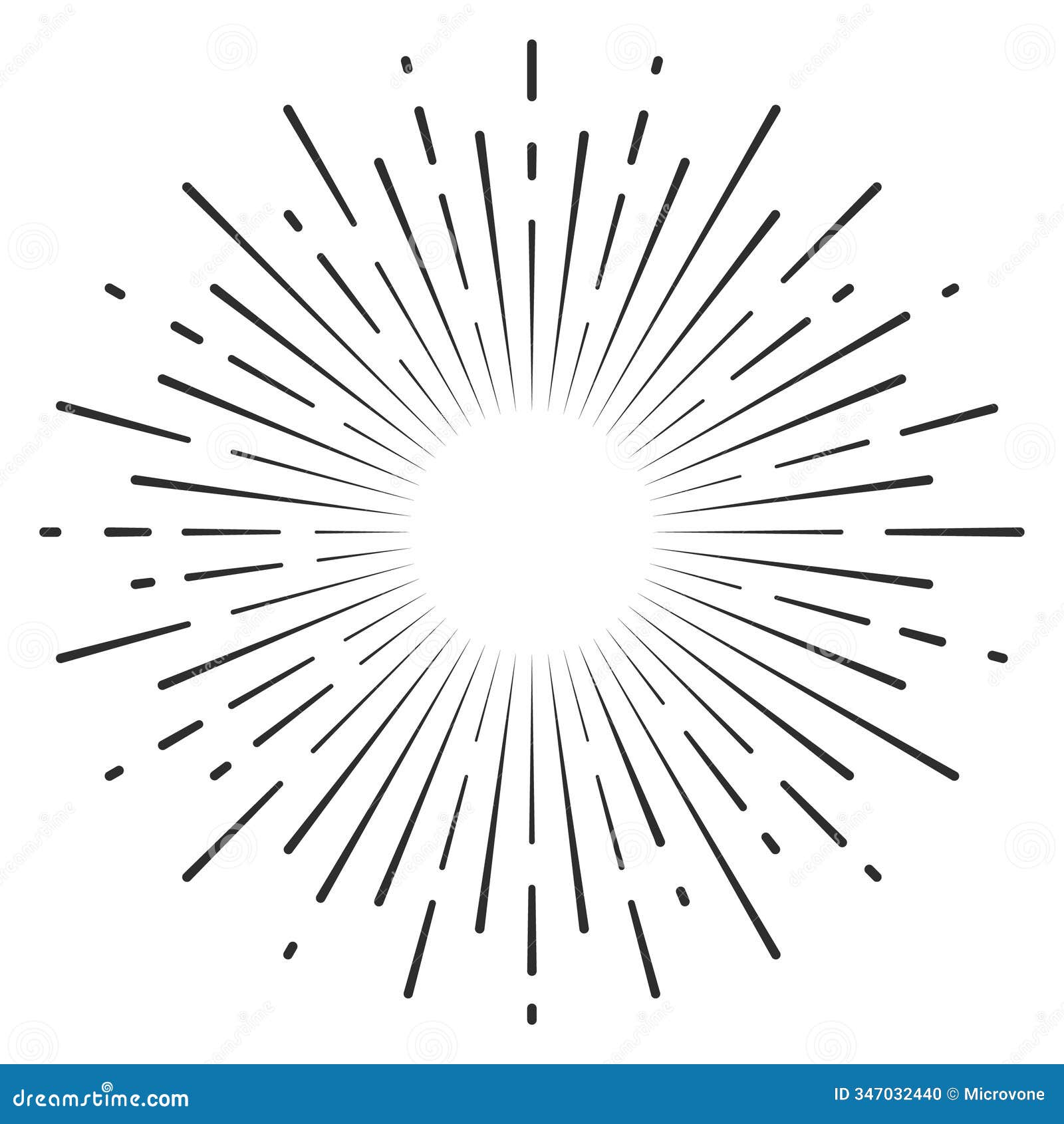 Star Burst Vintage Radial Sun Rays Explosion Stock Illustration ...