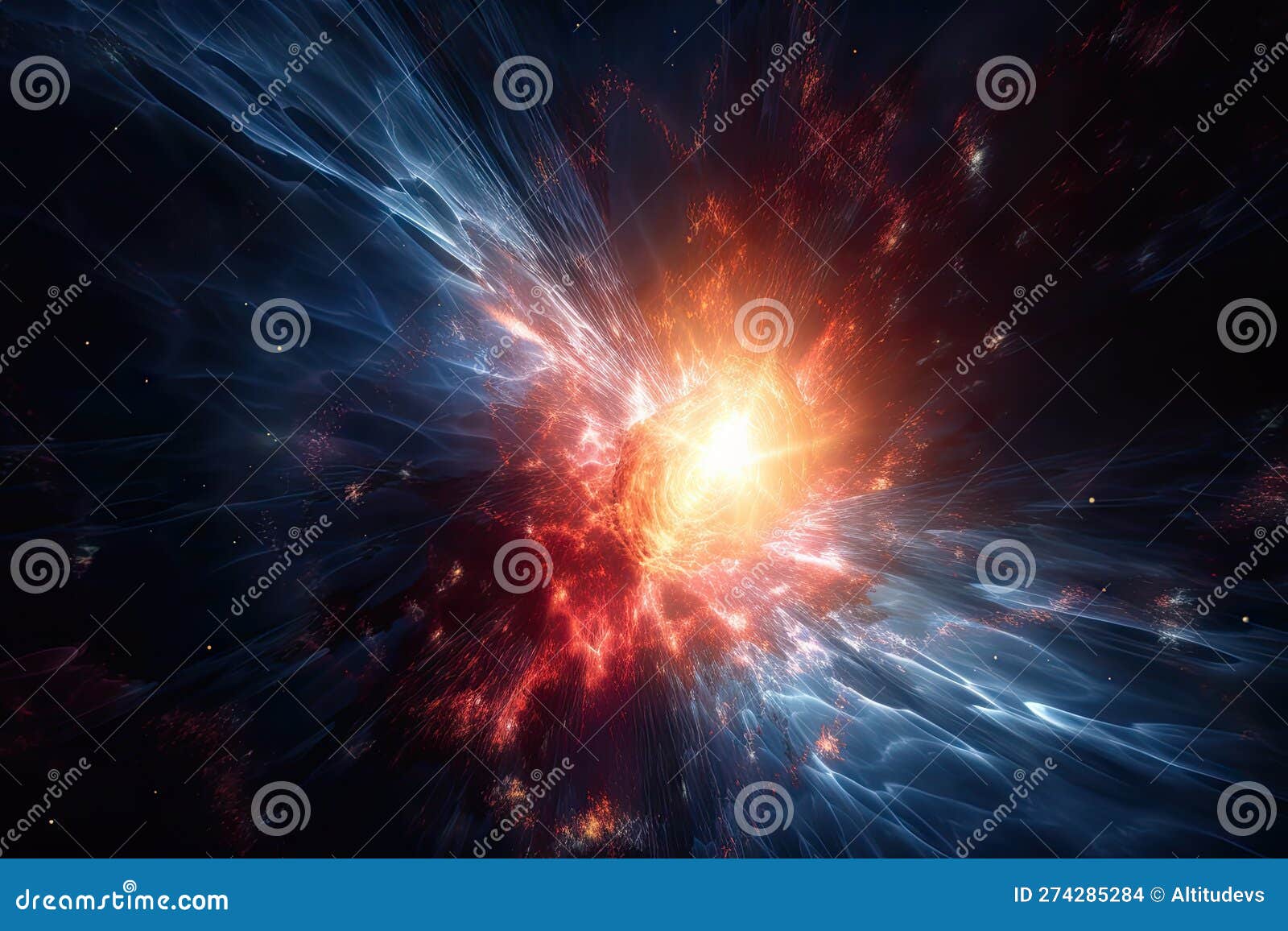 A Star, Bursting into Existence in a Brilliant Flash of Light Stock ...