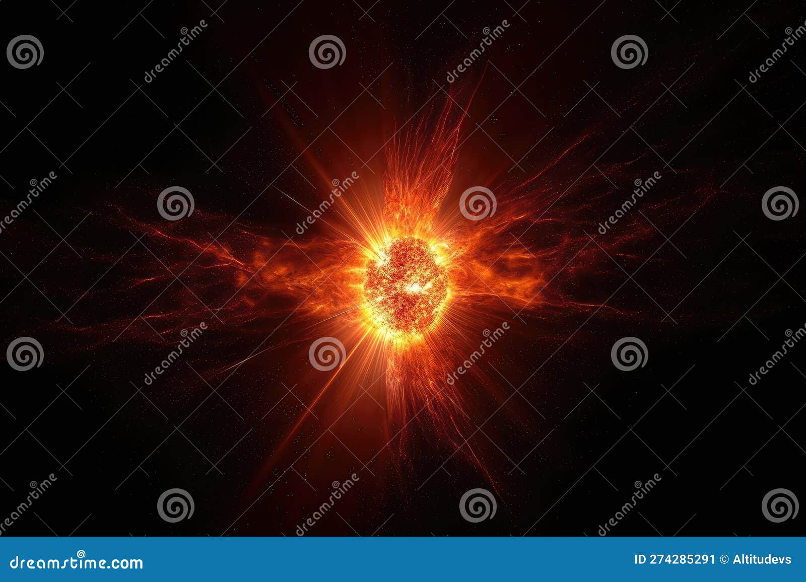 A Star, Bursting into Existence in a Brilliant Flash of Light Stock ...