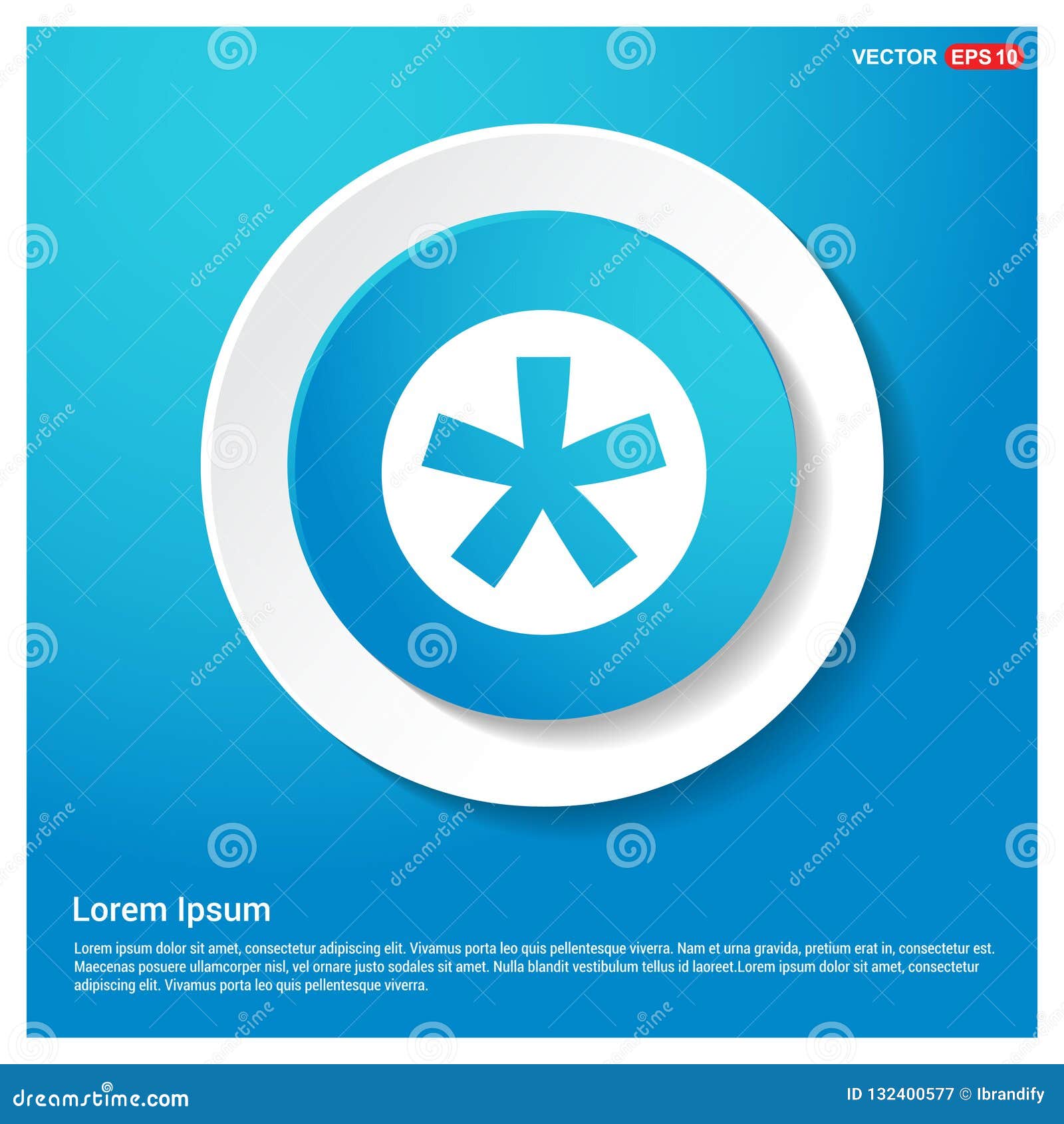 Star Button Icon stock vector. Illustration of isolated - 132400577