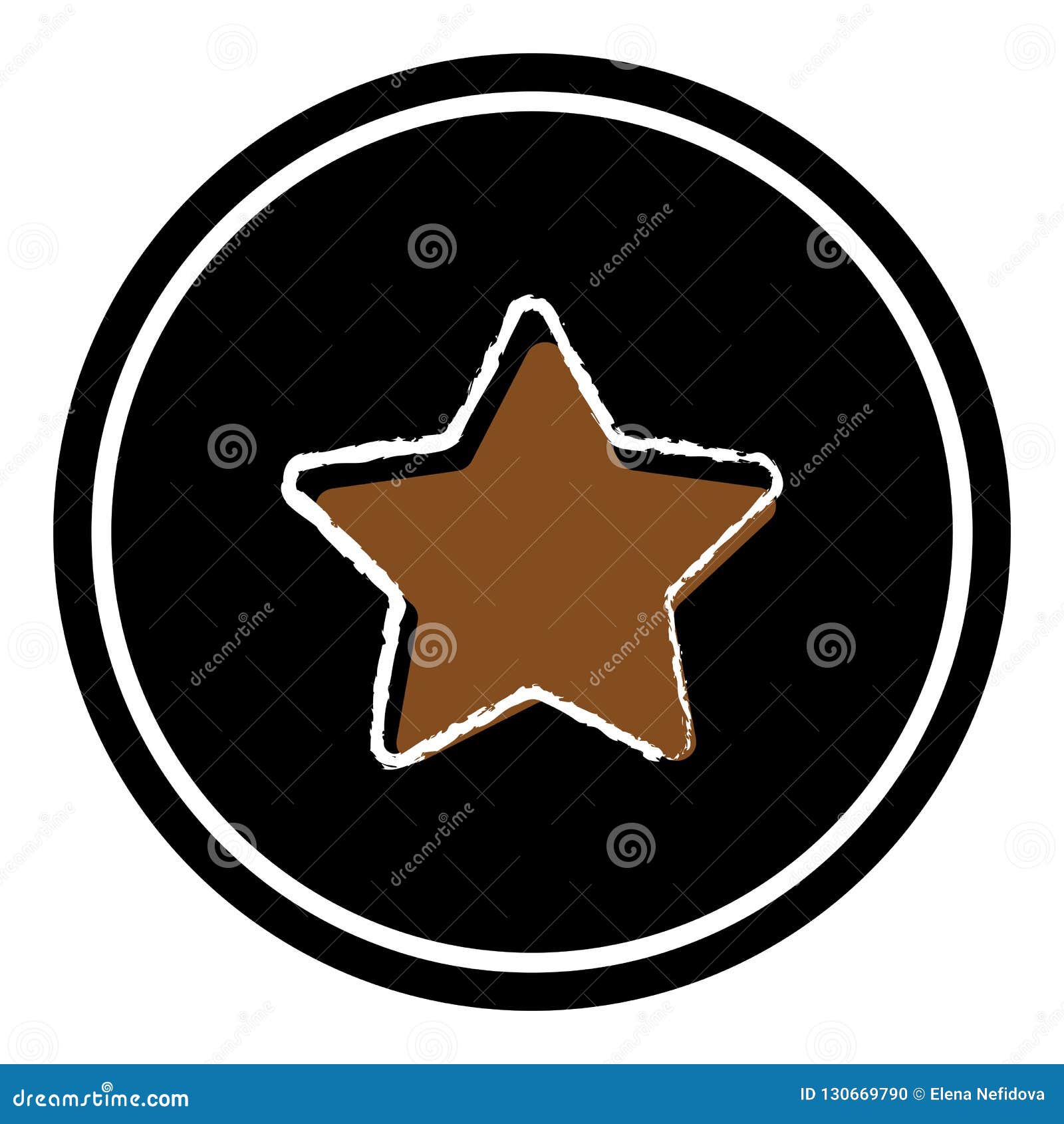 Star Button Icon Vector Illustration on Black Background Stock Vector ...