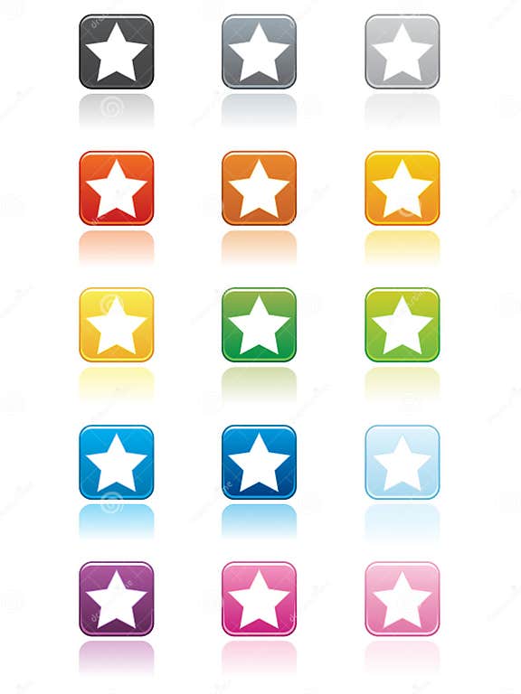 Star Buttons EPS stock vector. Illustration of gloss - 15750274