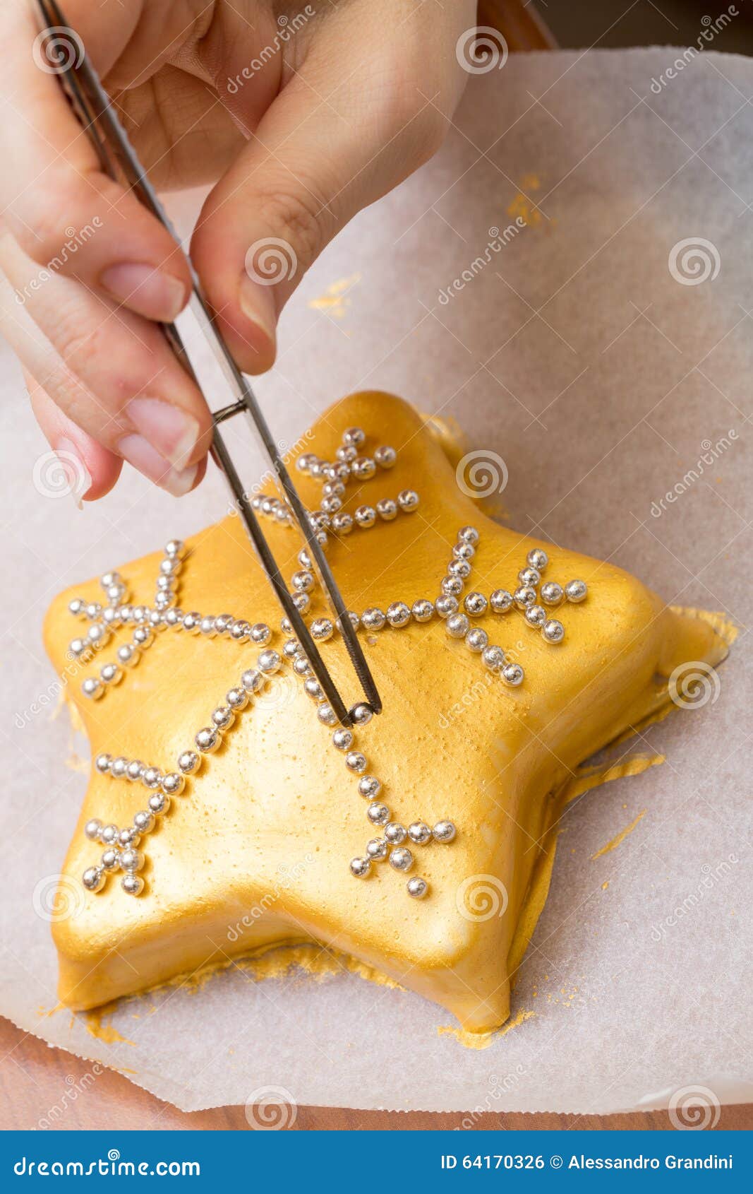 Star cake stock photo. Image of yellow, shaped, snowflake - 64170326