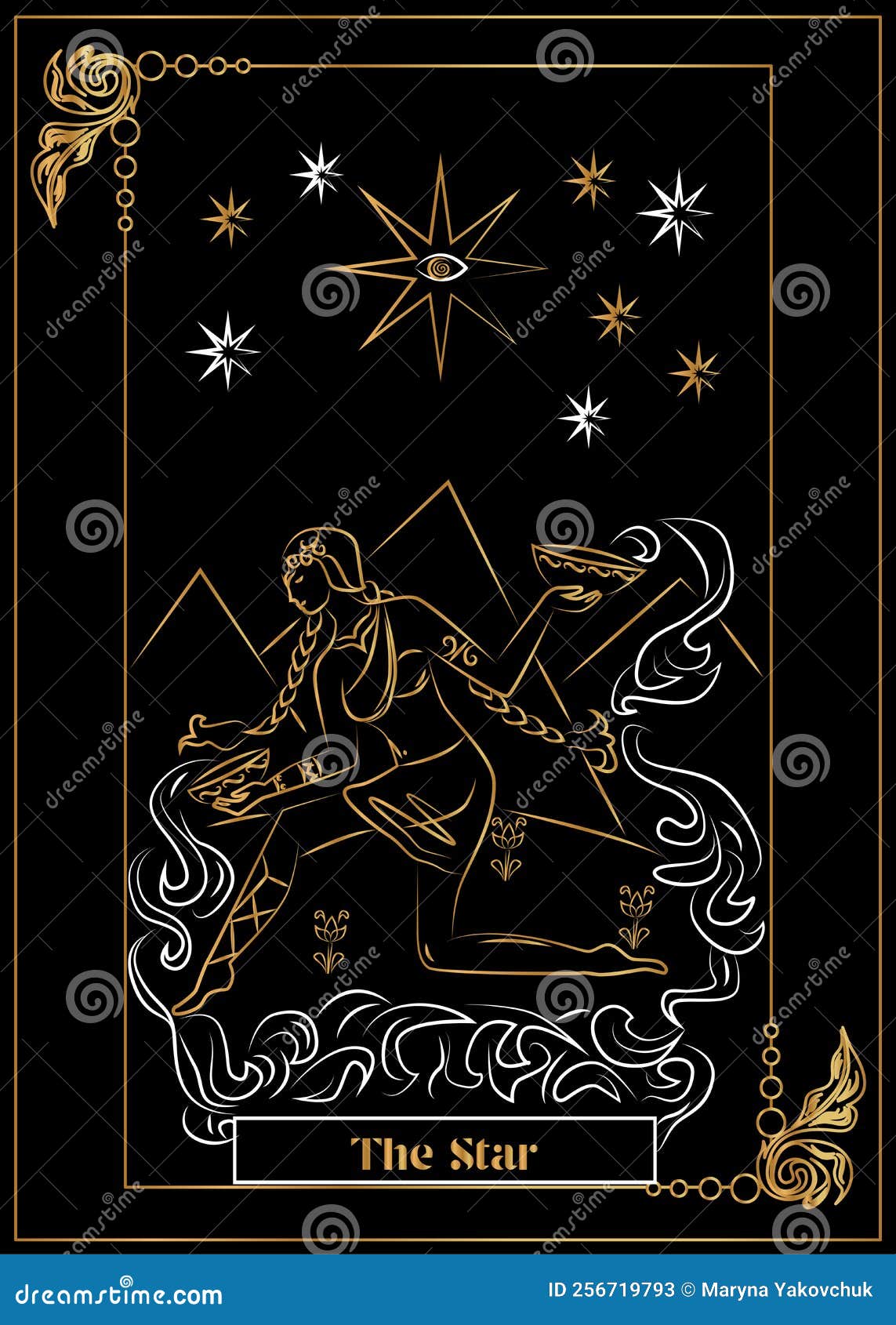 The Star Card stock vector. Illustration of predictions - 256719793