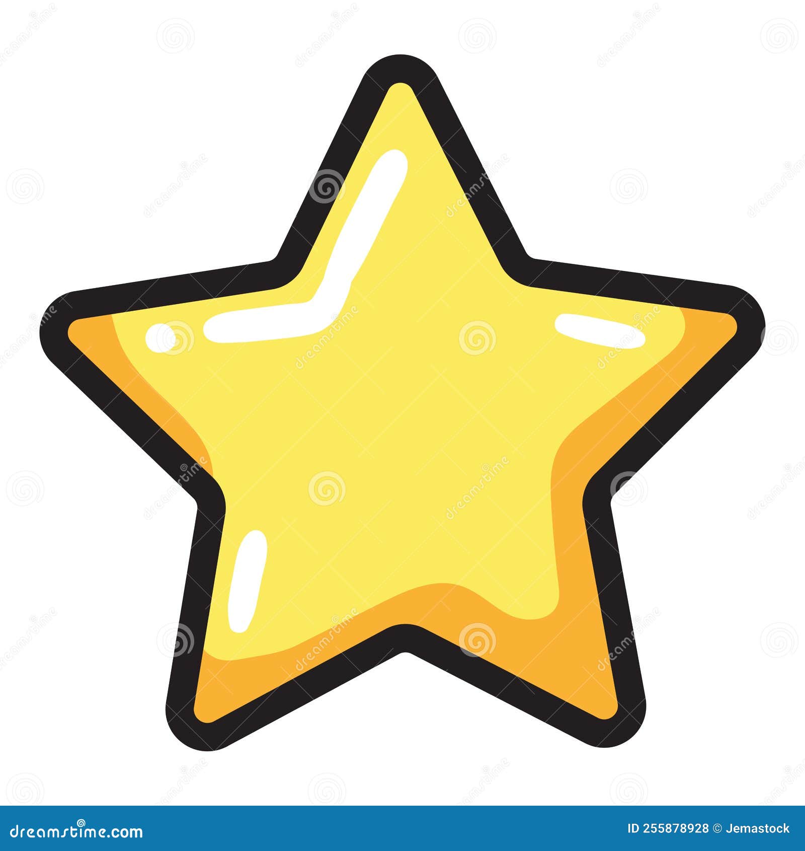 Star cartoon icon stock vector. Illustration of icon - 255878928