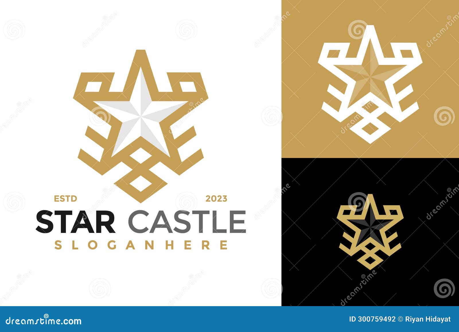 Star Castle Logo Design Vector Symbol Icon Illustration Stock Vector ...