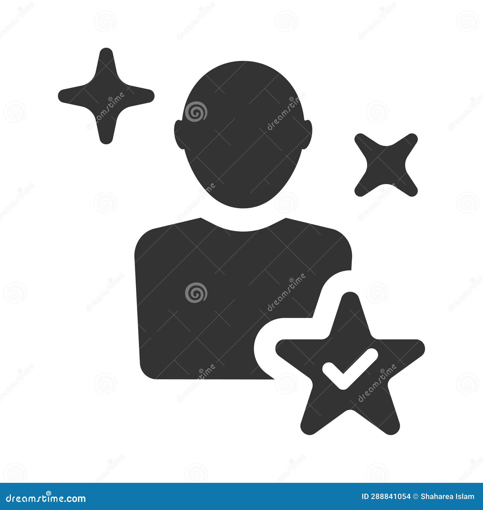 Star celebrity Icon stock vector. Illustration of influencer - 288841054