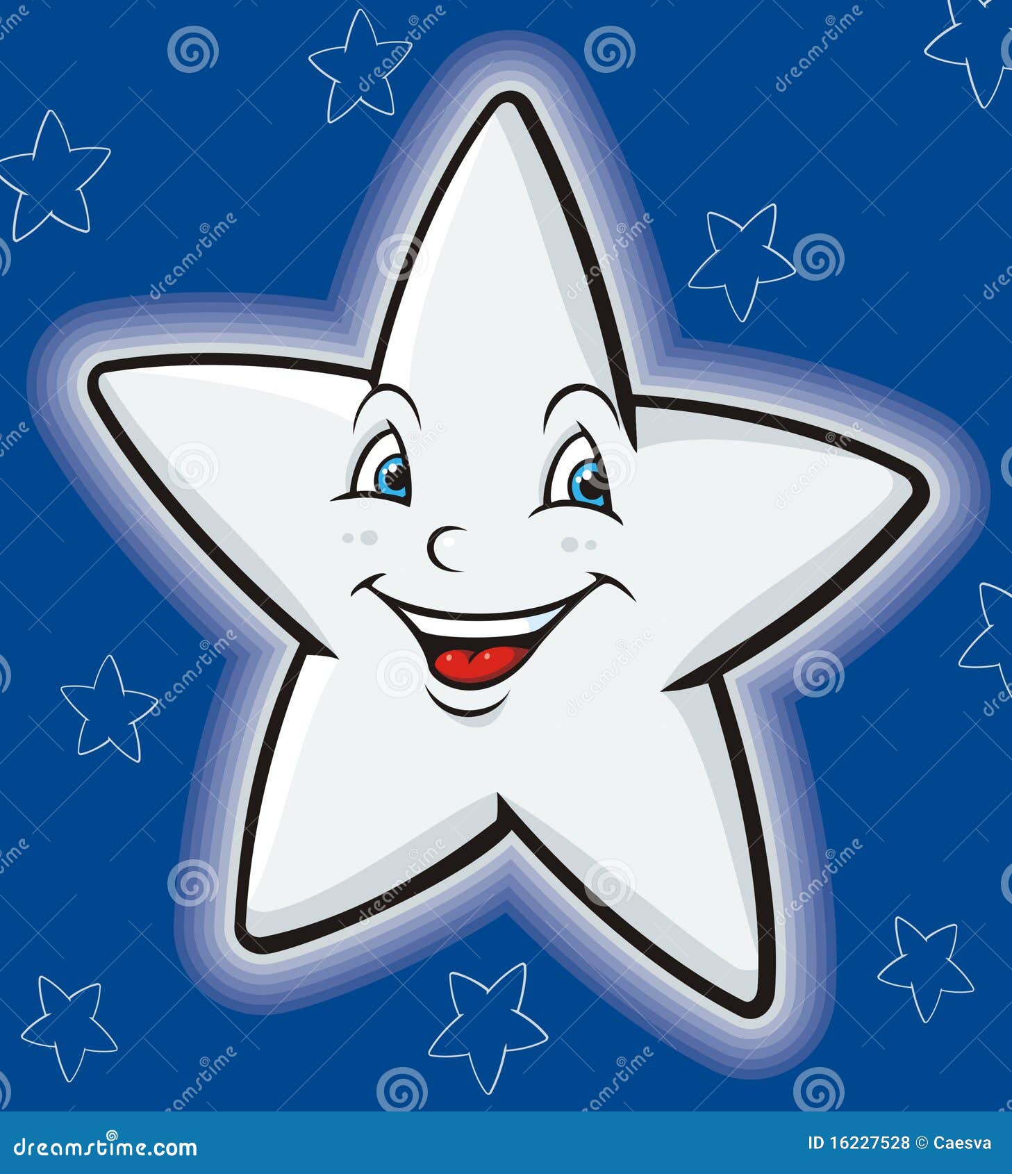 Star Character in Cartoon Style Stock Vector - Illustration of cartoon ...