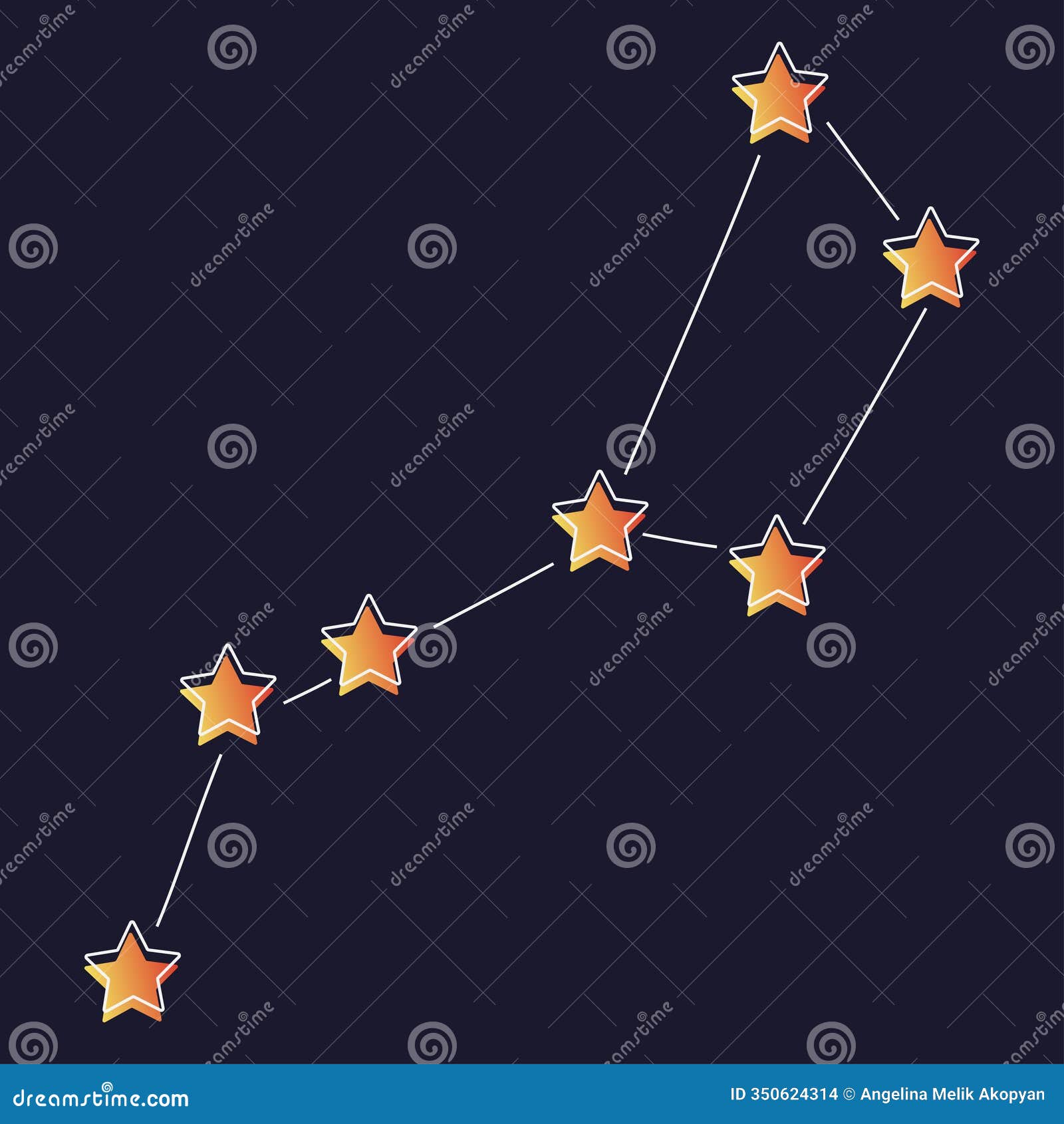 Star Chart Template For Infographic For Presentation For 10 Element ...