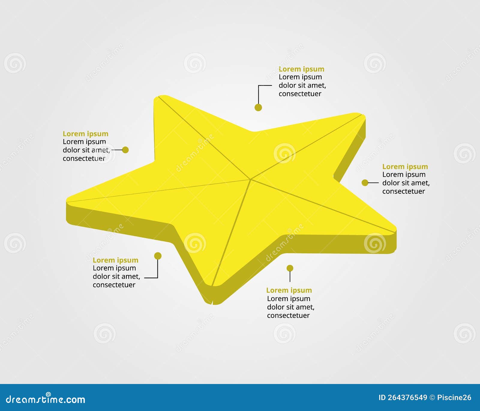 Star Chart Template for Infographic for Presentation for 5 Element ...