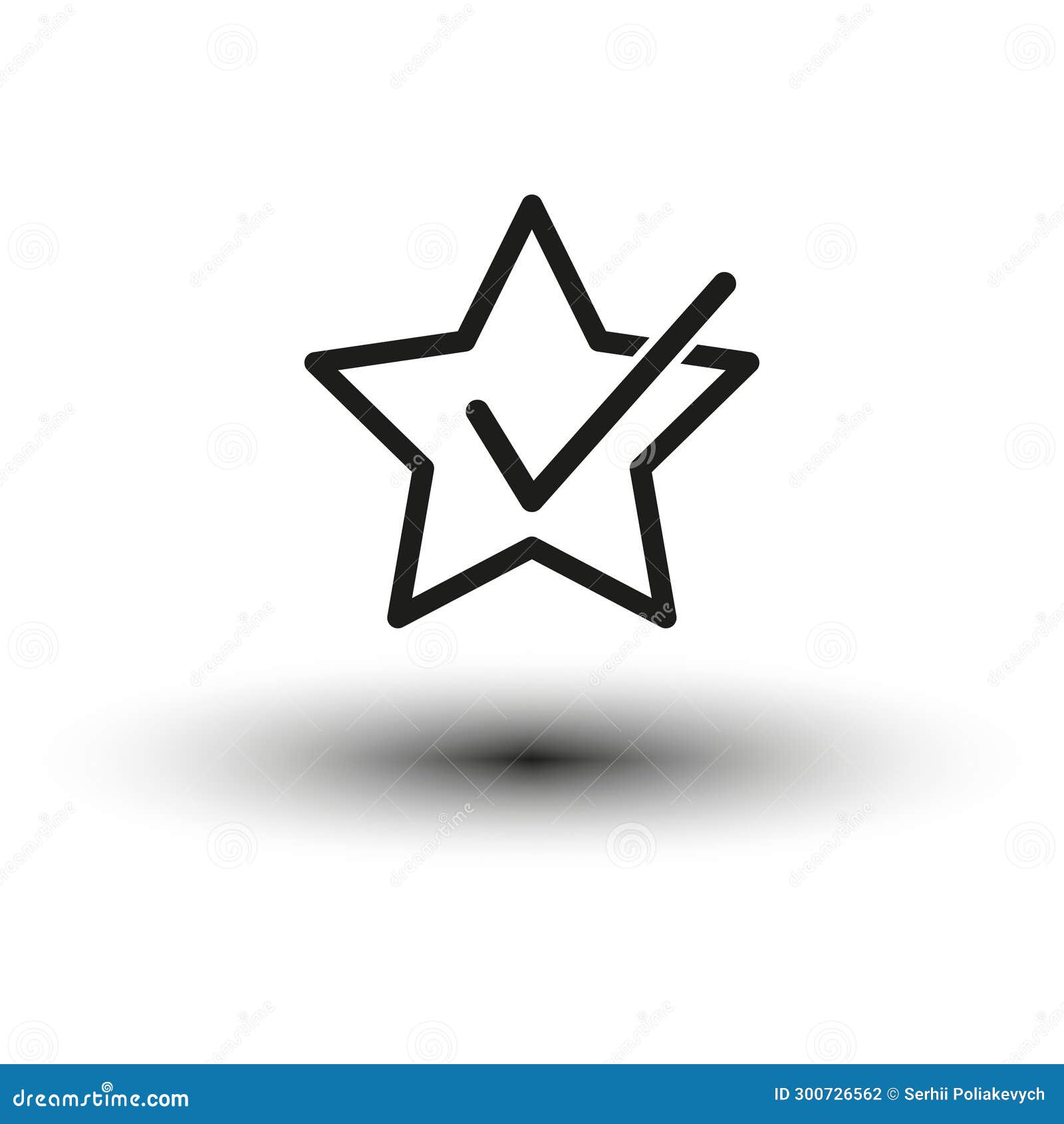 Star with Checkmark Icon. Vector Illustration. EPS 10 Stock ...