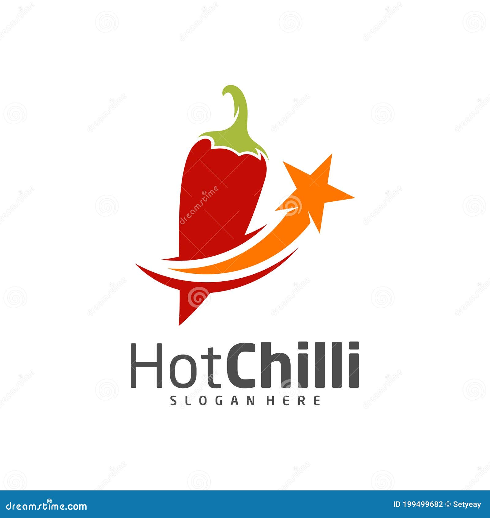 Star Chili Logo Design Vector Template, Red Chili Illustration, Symbol ...