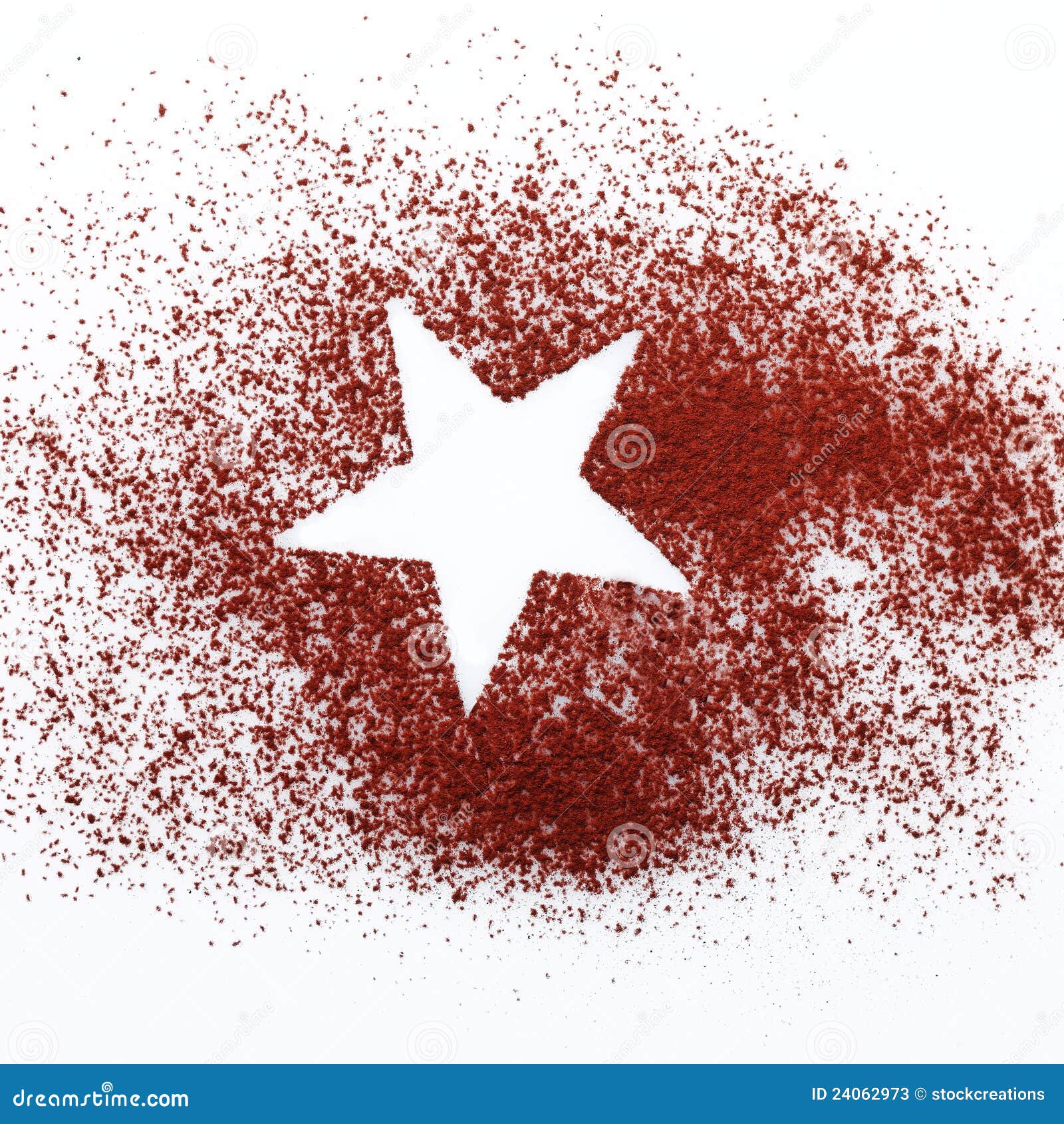 Star in chocolate powder stock image. Image of pattern - 24062973