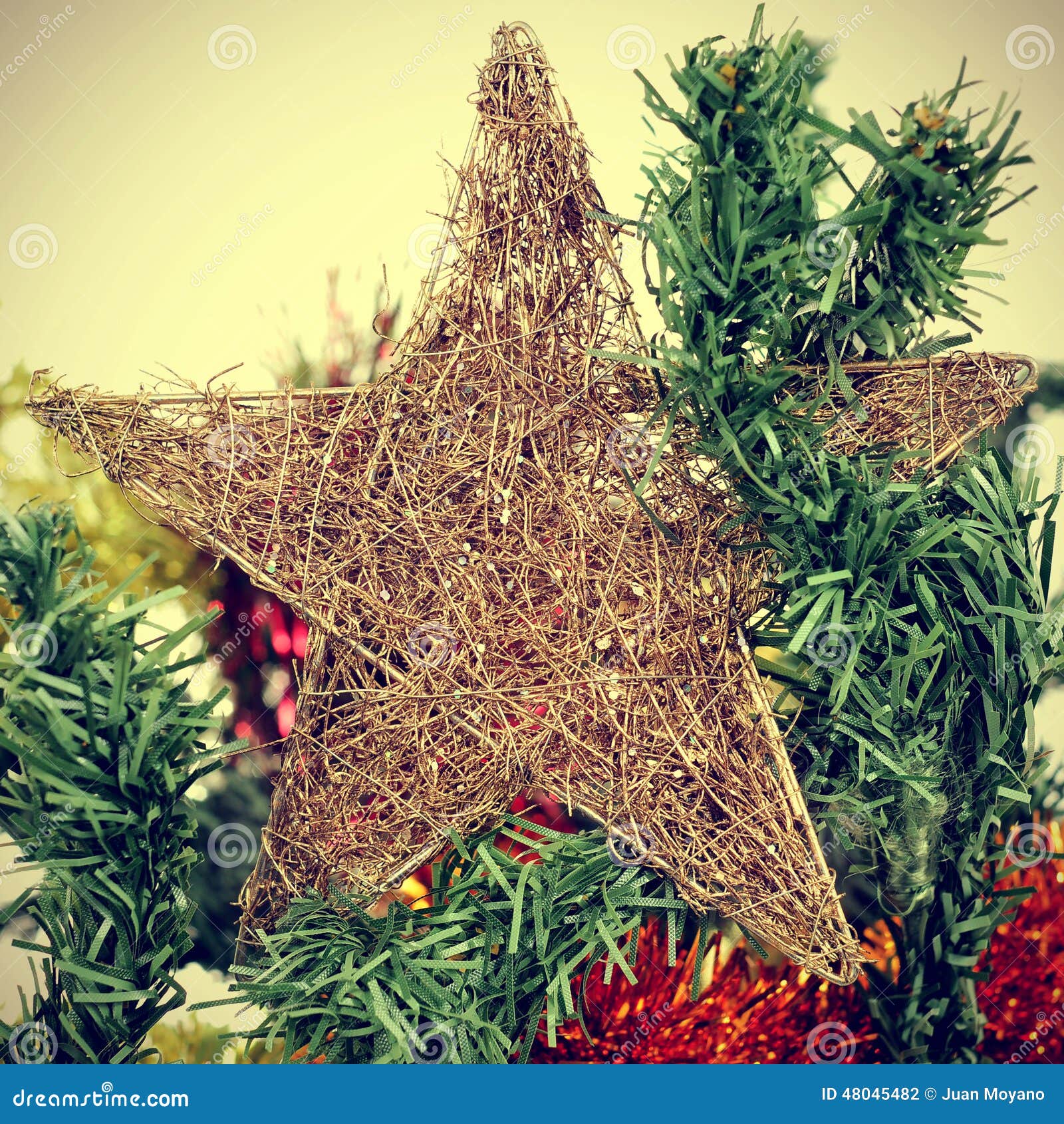 Star on a Christmas Tree, with a Filter Effect Stock Photo - Image of ...