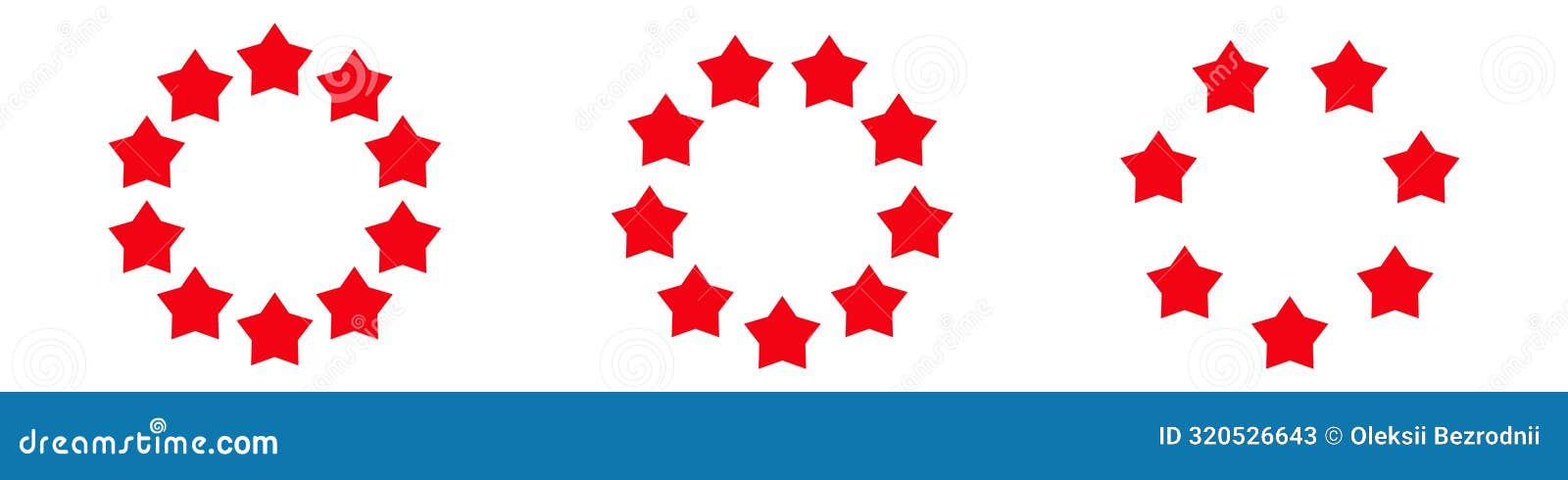 Star Circle Frame. Cartoon Red Star Round Border Stock Vector ...