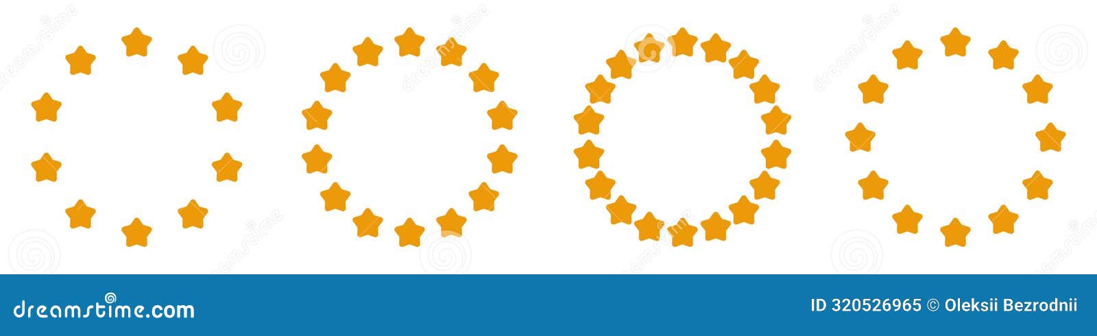 Star Circle Frame. Yellow Star Round Border Stock Vector - Illustration ...