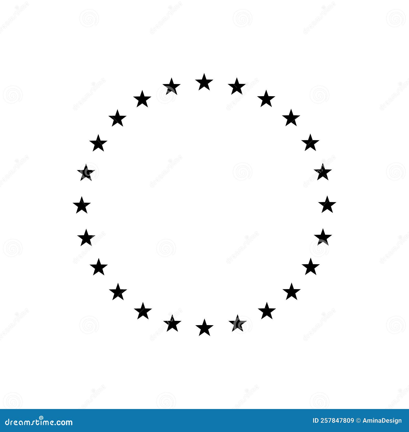 Star in Circle Icon. Frame from Stars Solated on White Background Stock ...