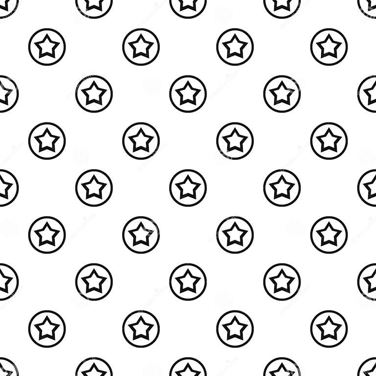 Star in Circle Pattern, Simple Style Stock Vector - Illustration of ...