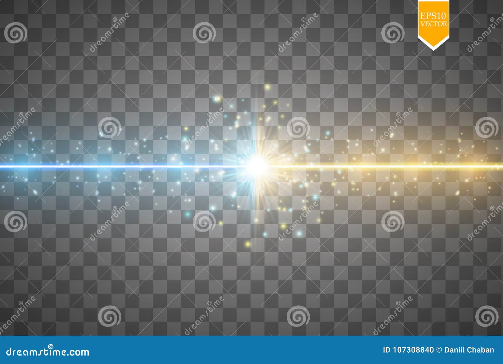 Star Clash and Explosion Light Effect, Neon Shining Laser Collision ...